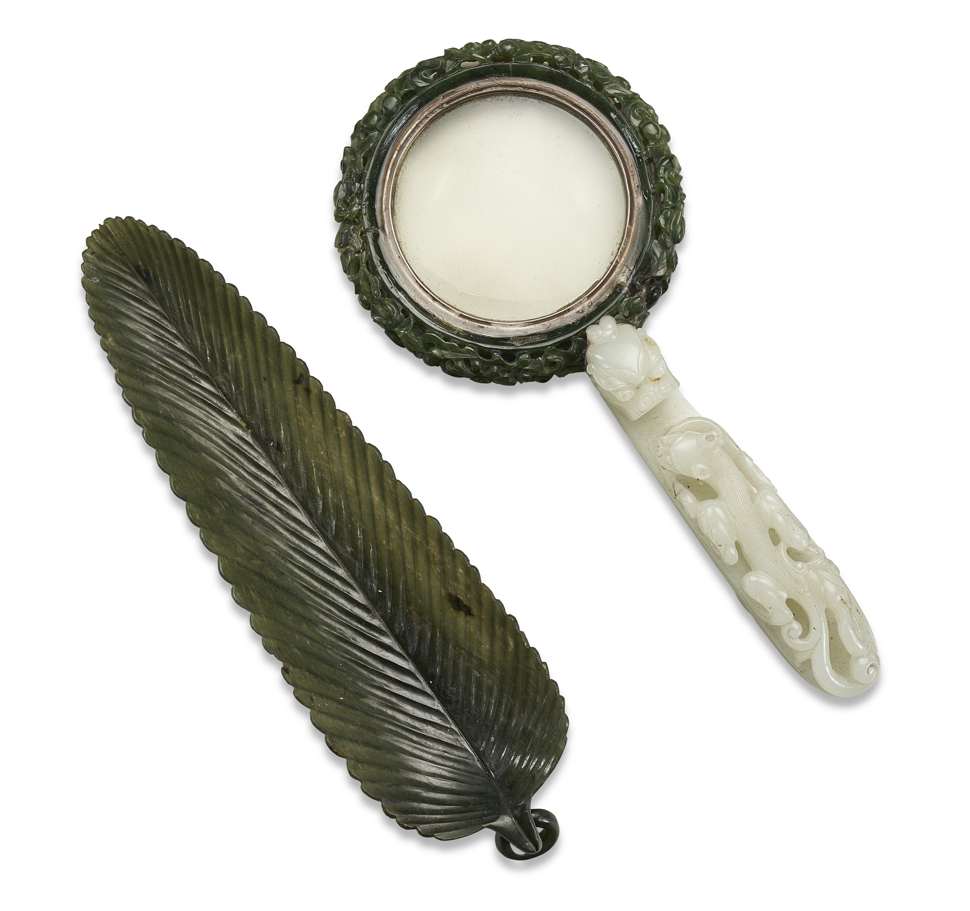 TWO CARVED JADE TABLE ARTICLES, 18TH-19TH CENTURY | Christie’s