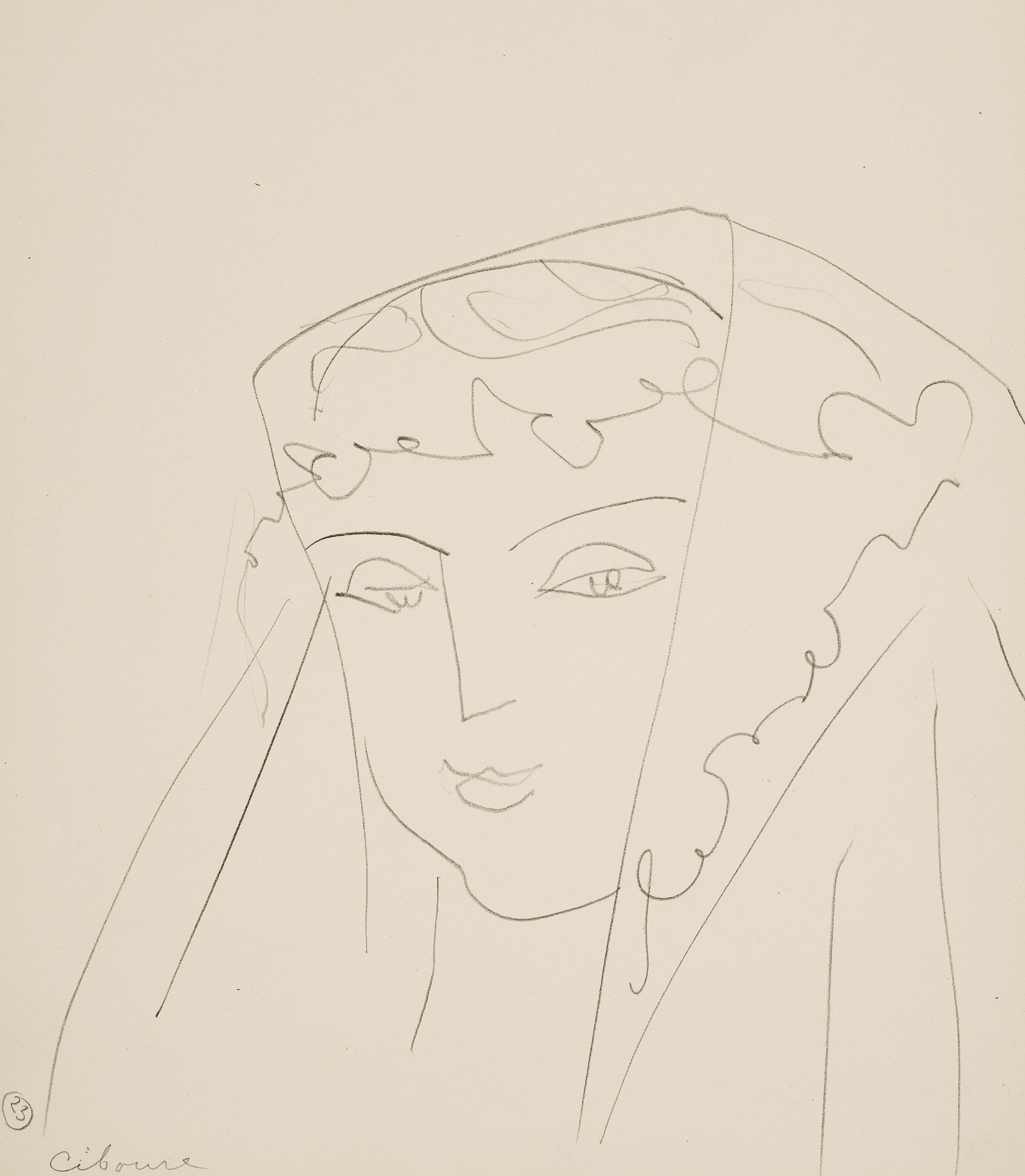 HENRI MATISSE (1869-1954), Femme au voile (Lydia Delectorskaya ...