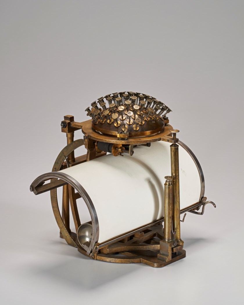 A MALLING-HANSEN WRITING BALL, HANS RASMUS JOHAN MALLING-HANSEN, 1867 ...