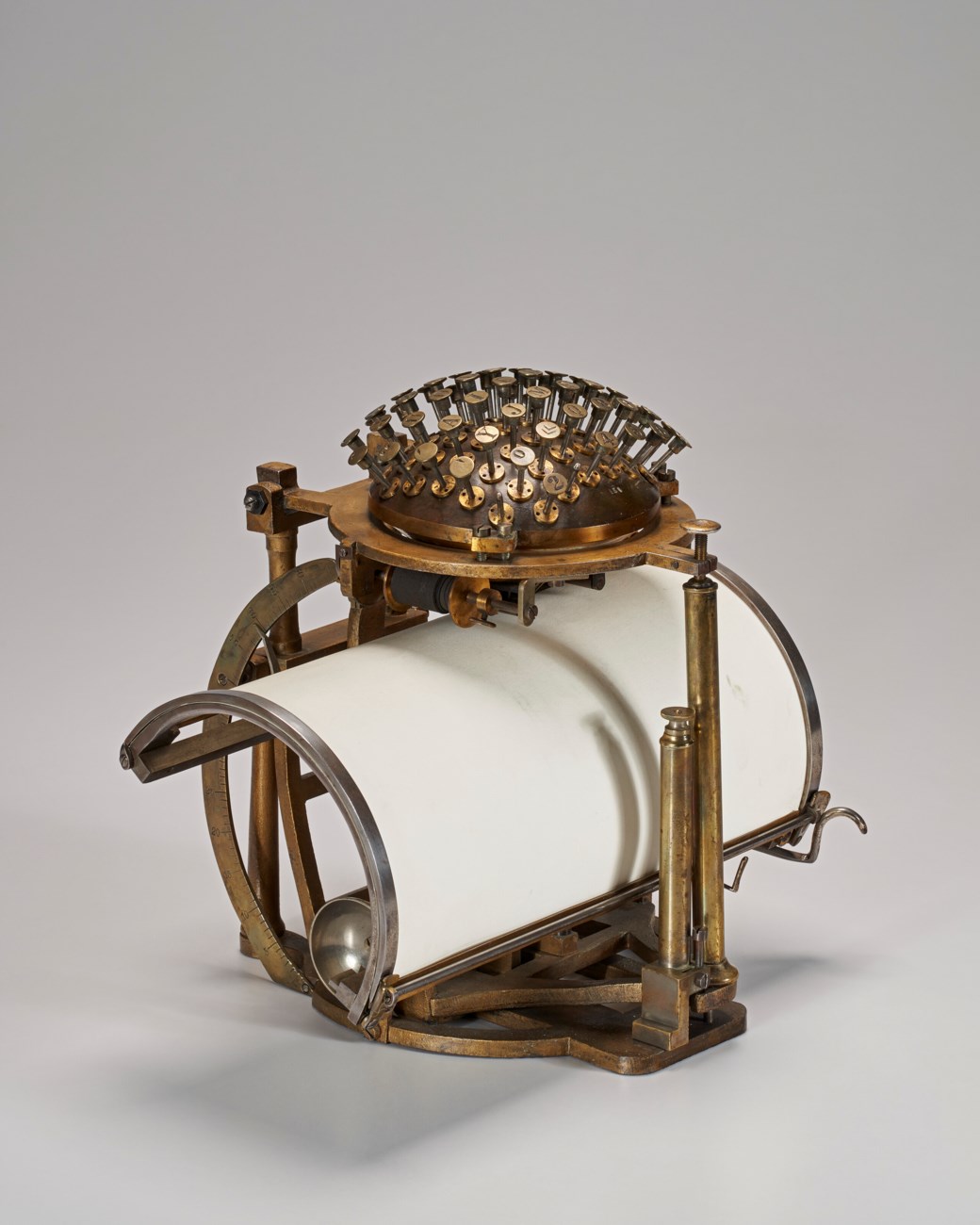 A MALLING-HANSEN WRITING BALL, HANS RASMUS JOHAN MALLING-HANSEN, 1867 ...