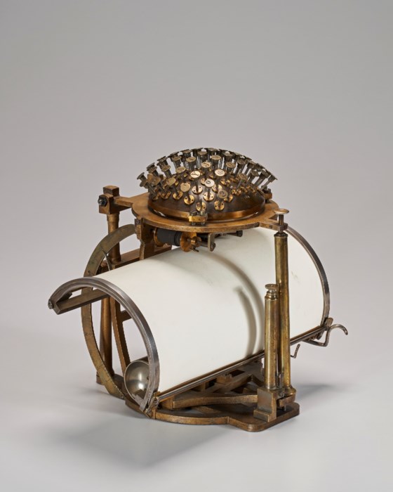 A MALLING-HANSEN WRITING BALL, HANS RASMUS JOHAN MALLING-HANSEN, 1867 ...