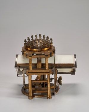 A MALLING-HANSEN WRITING BALL, HANS RASMUS JOHAN MALLING-HANSEN, 1867 ...