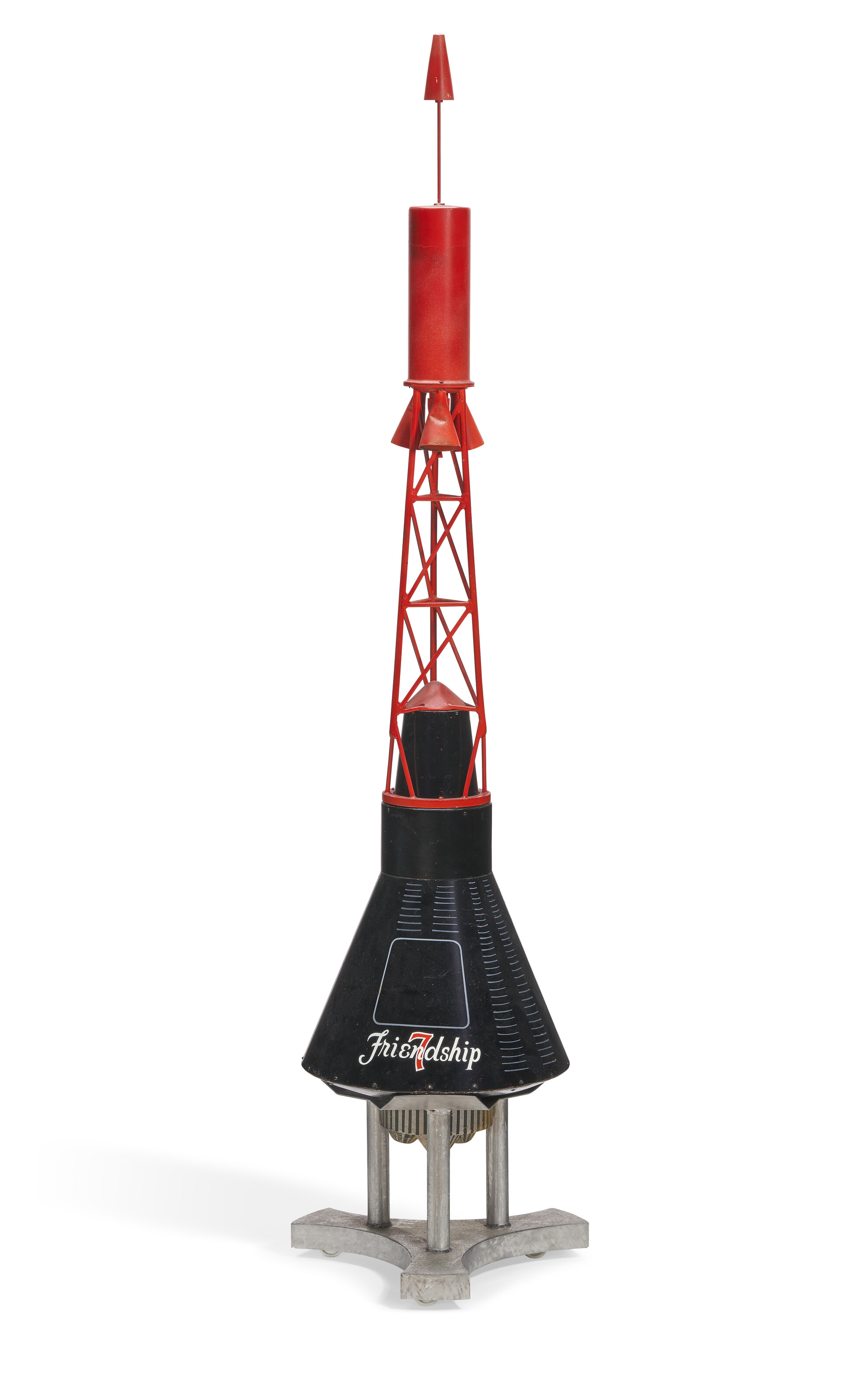 A LARGE SCALE MODEL OF THE FRIENDSHIP 7 MERCURY CAPSULE, CIRCA 1961 ...