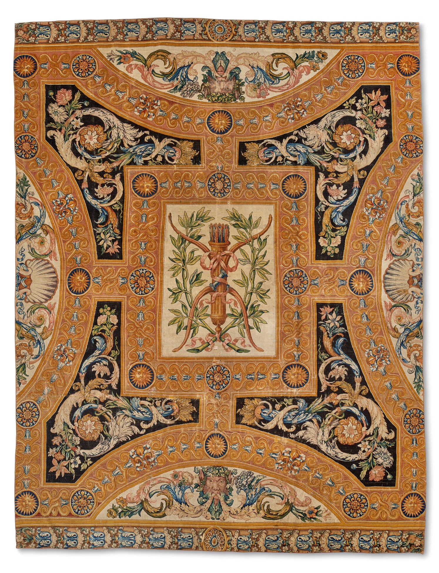 A ROYAL LOUIS XIV SAVONNERIE CARPET FRAGMENT, FRANCE, CIRCA 1664-1667 ...