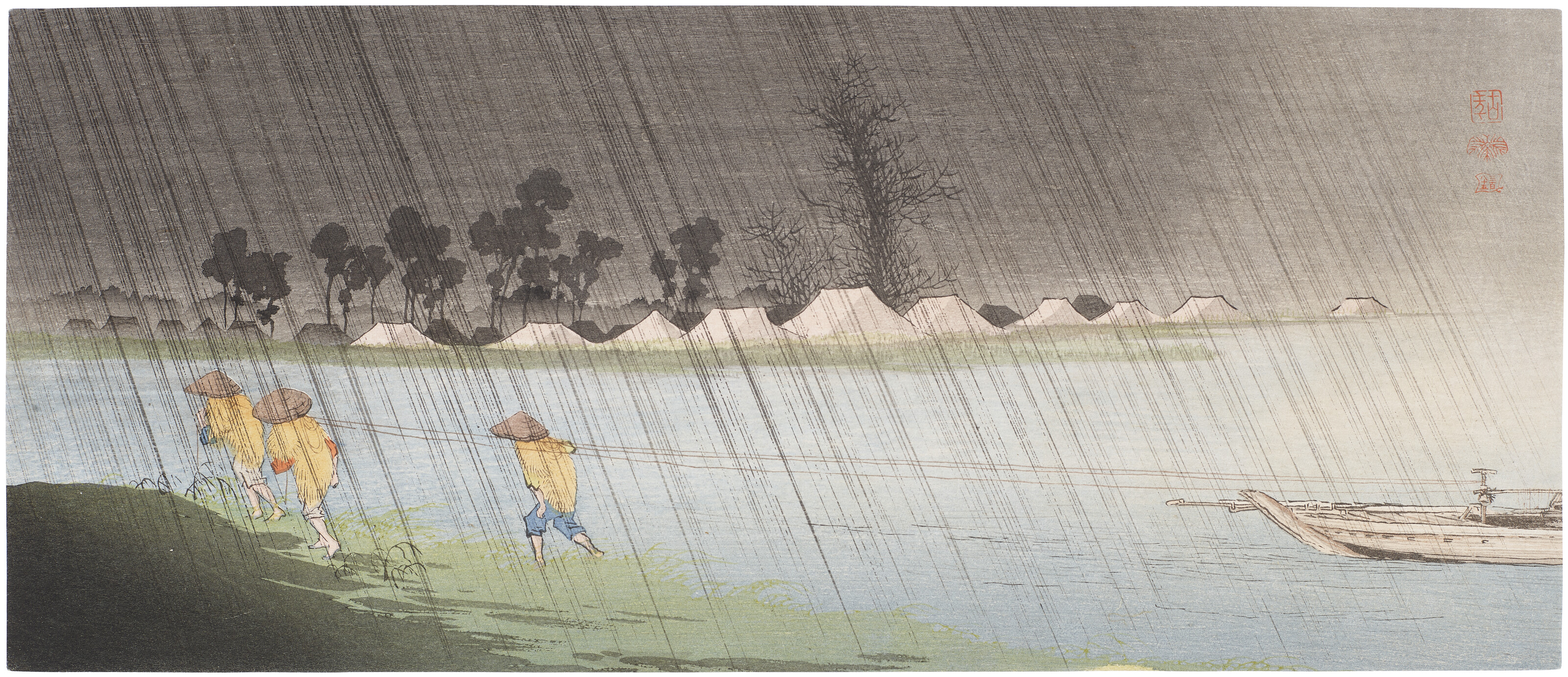 UEHARA KONEN (1877-1940), Towpath in the rain | Christie’s