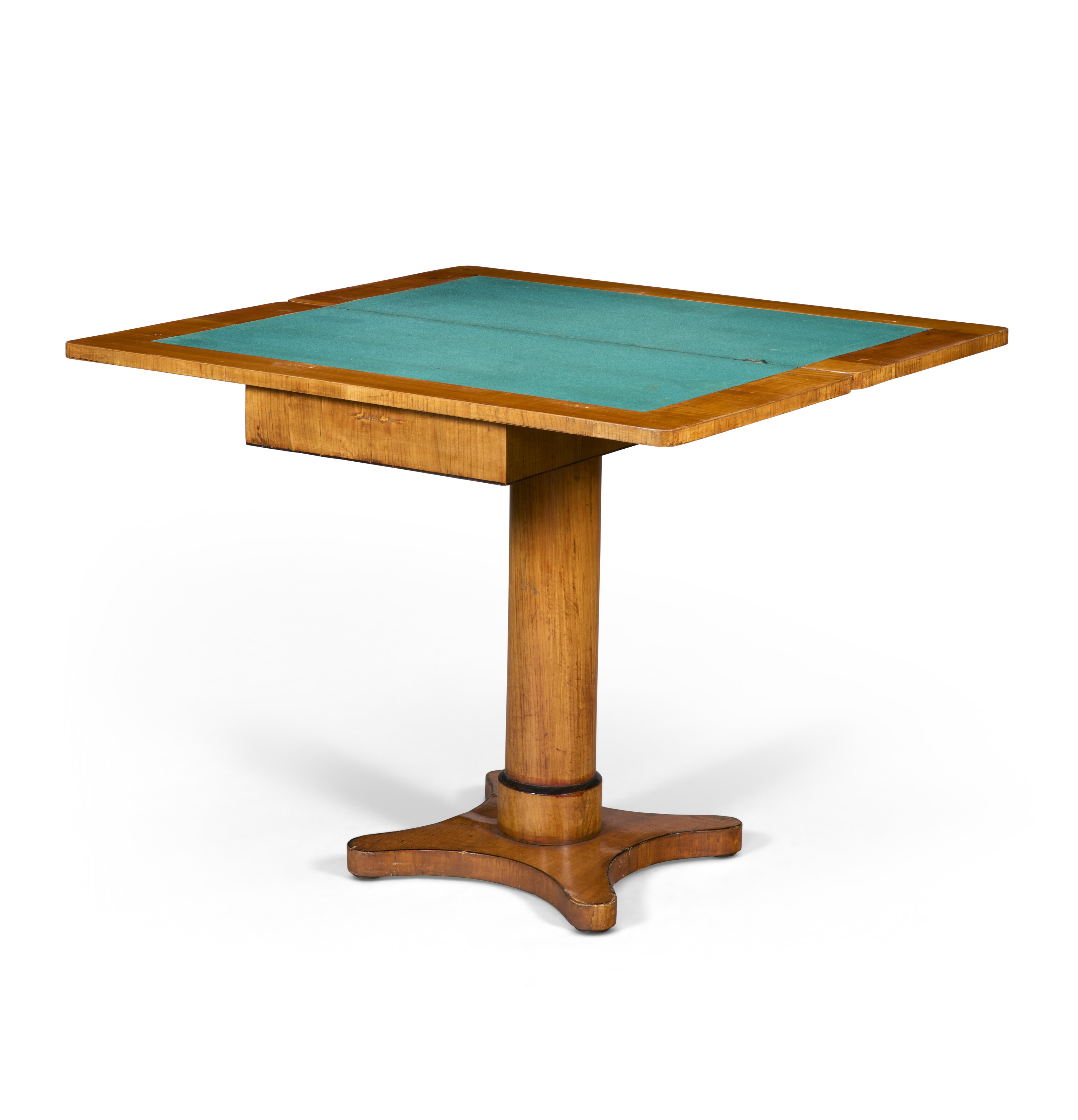 A NORTH EUROPEAN FRUITWOOD AND EBONIZED GAMES TABLE, SECOND QUARTER ...