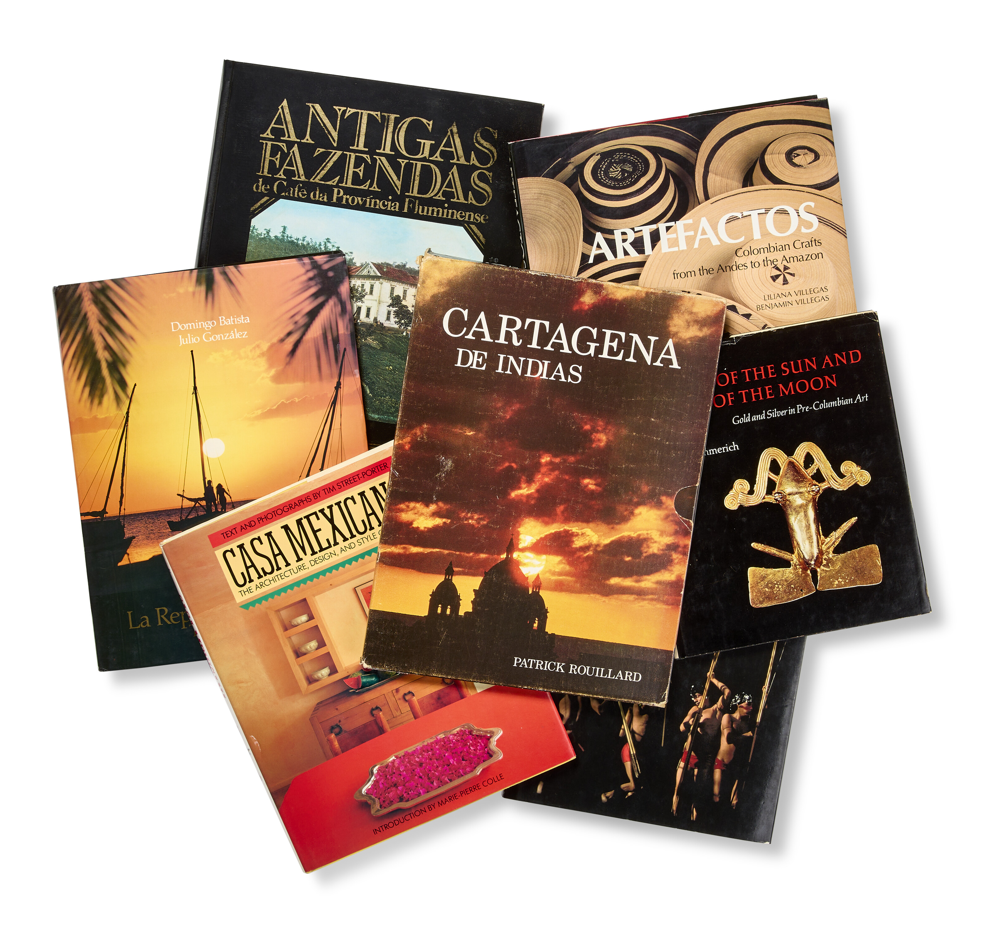 Group of nine books on Central and South American decorative arts ...