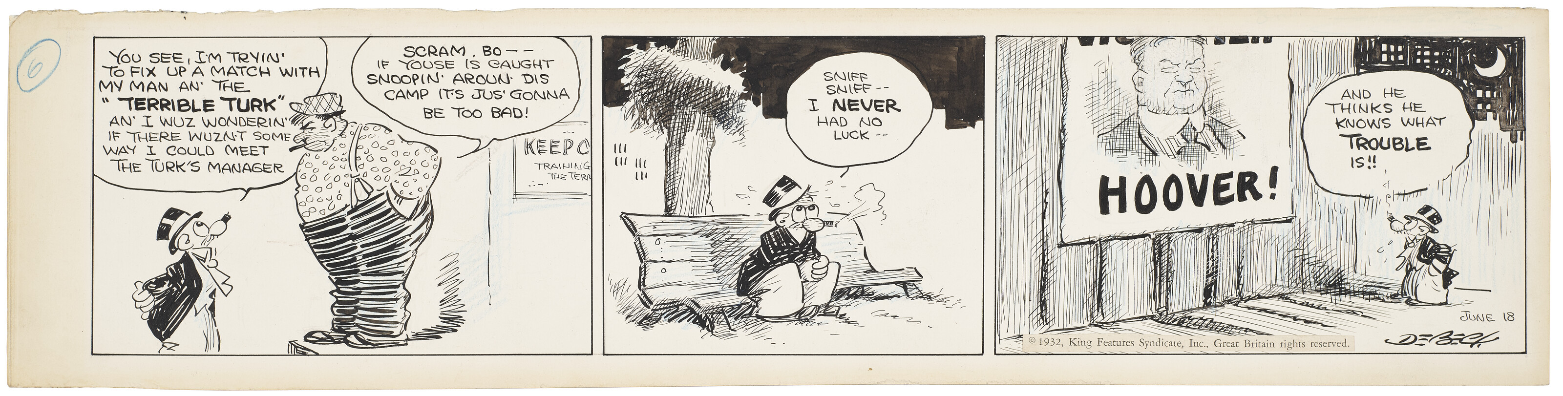 BILLY DEBECK (1890-1942), No Match for Barney's Trouble | Christie’s