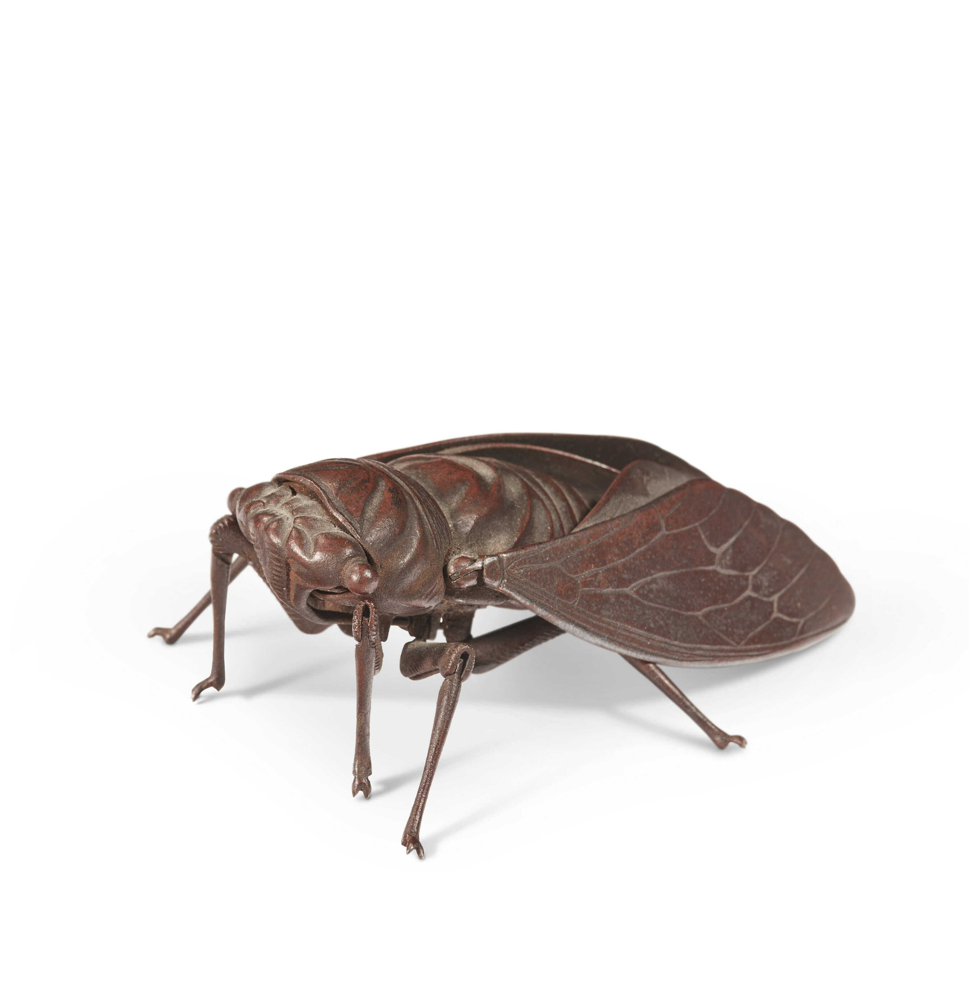 AN IRON MODEL OF A CICADA, JIZAI OKIMONO, JAPAN, TAISHO-SHOWA PERIOD ...