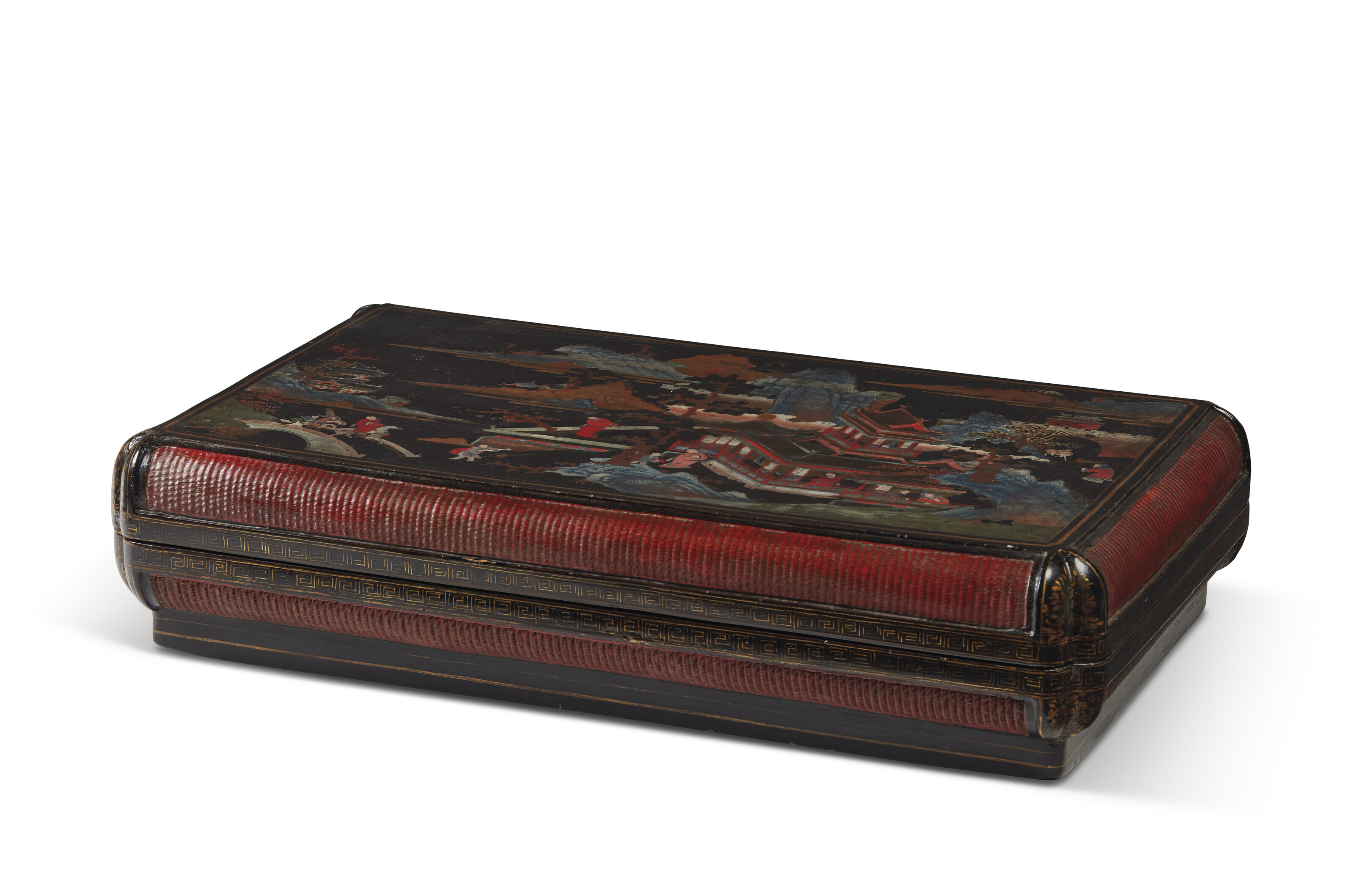 A MULTICOLOURED LACQUER BOX AND COVER, CHINA, MING DYNASTY (1368-1644 ...