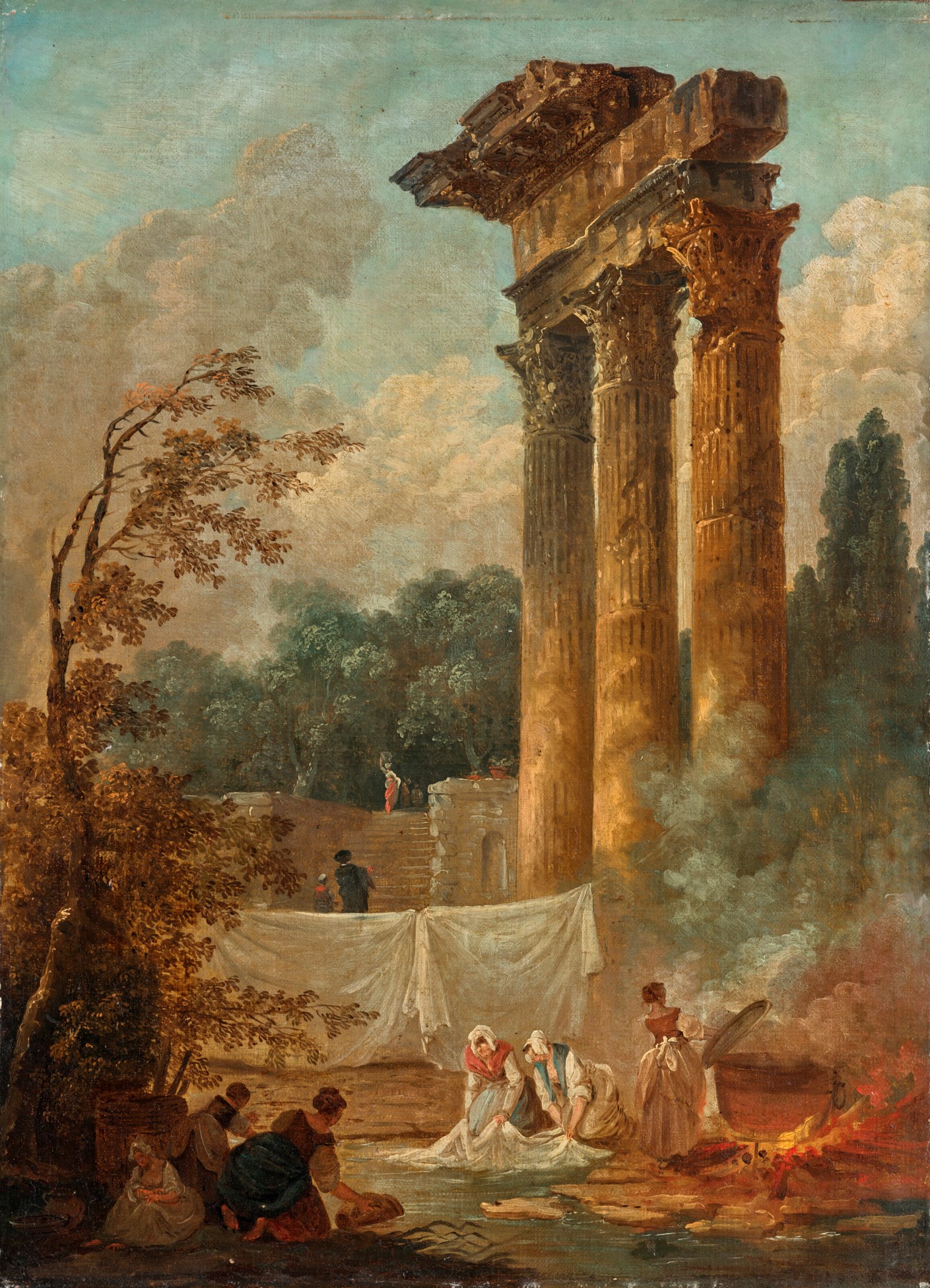 HUBERT ROBERT (PARIS 1733-1808), Lavandières | Christie's