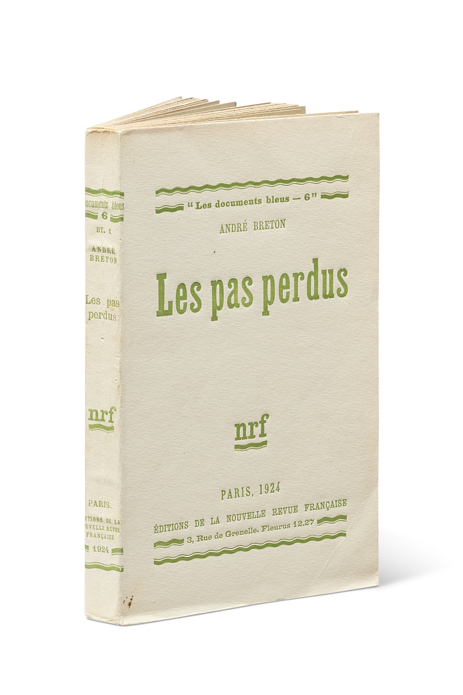 BRETON, André (1896-1966), Les Pas perdus. Paris : Gallimard-NRF, 1924. | Christie’s
