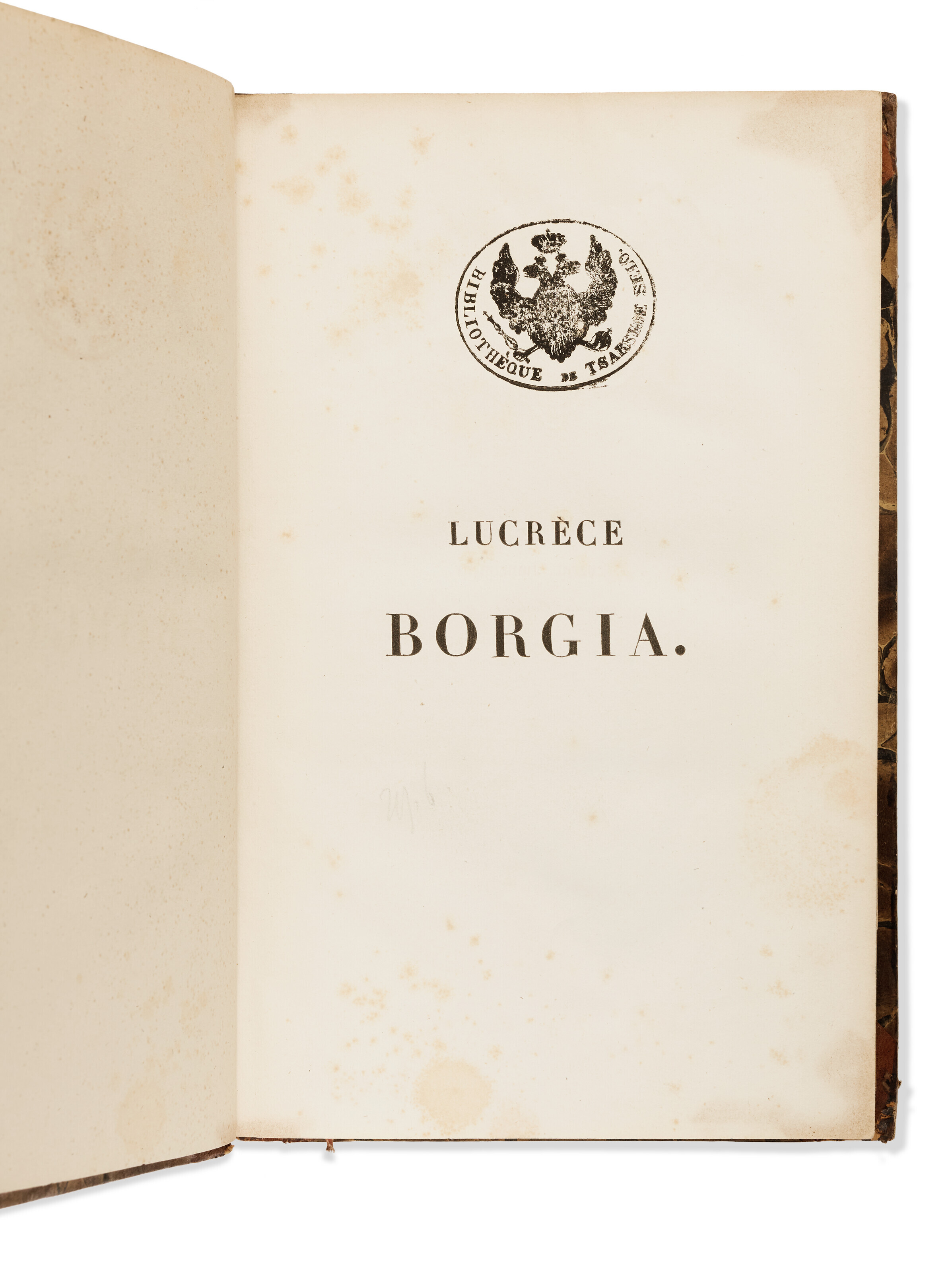 HUGO, Victor (1802-1885), Lucrèce Borgia. Paris : Eugène Renduel, 1833 ...