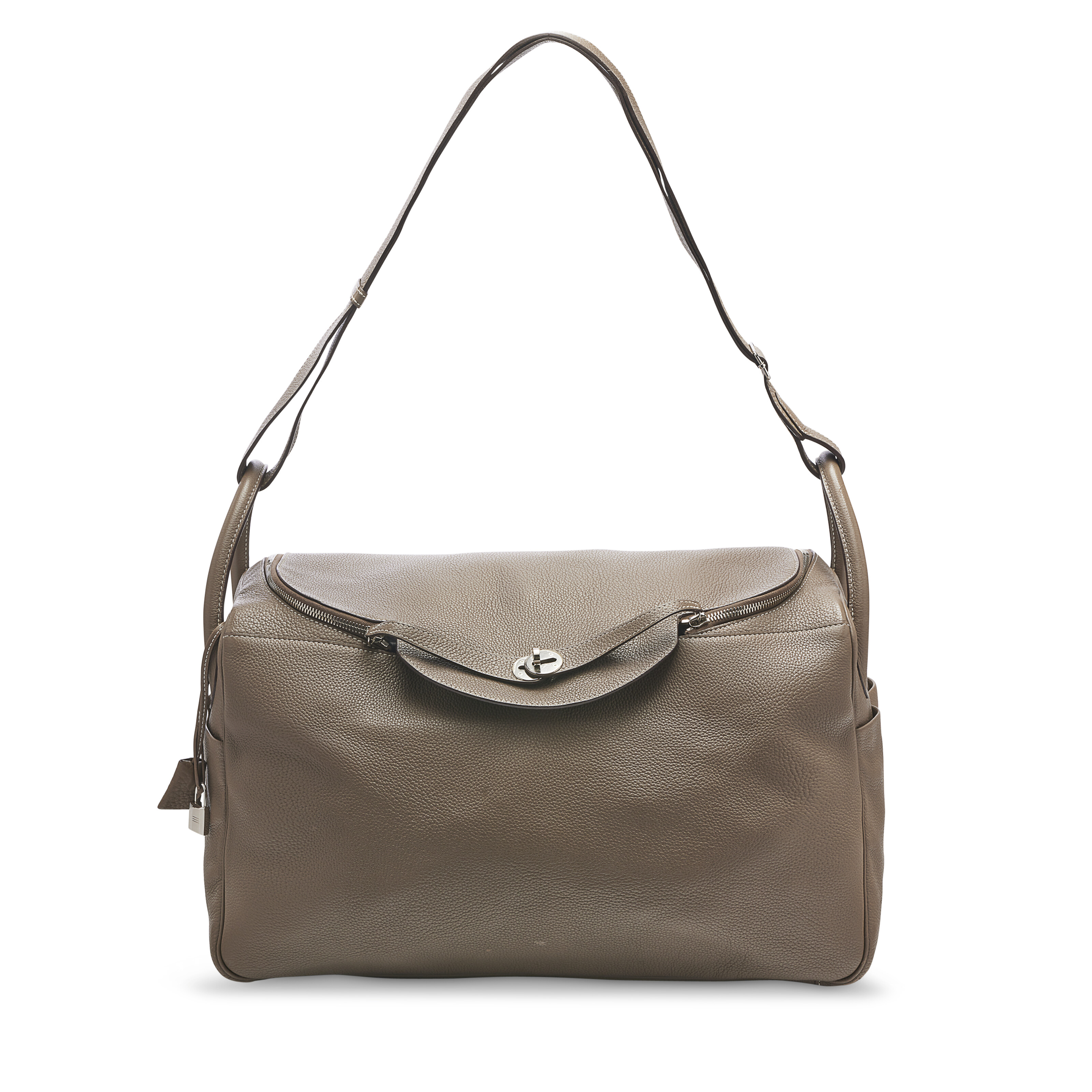 AN ÉTOUPE CLÉMENCE LEATHER LINDY VOYAGE 45 WITH PALLADIUM HARDWARE ...