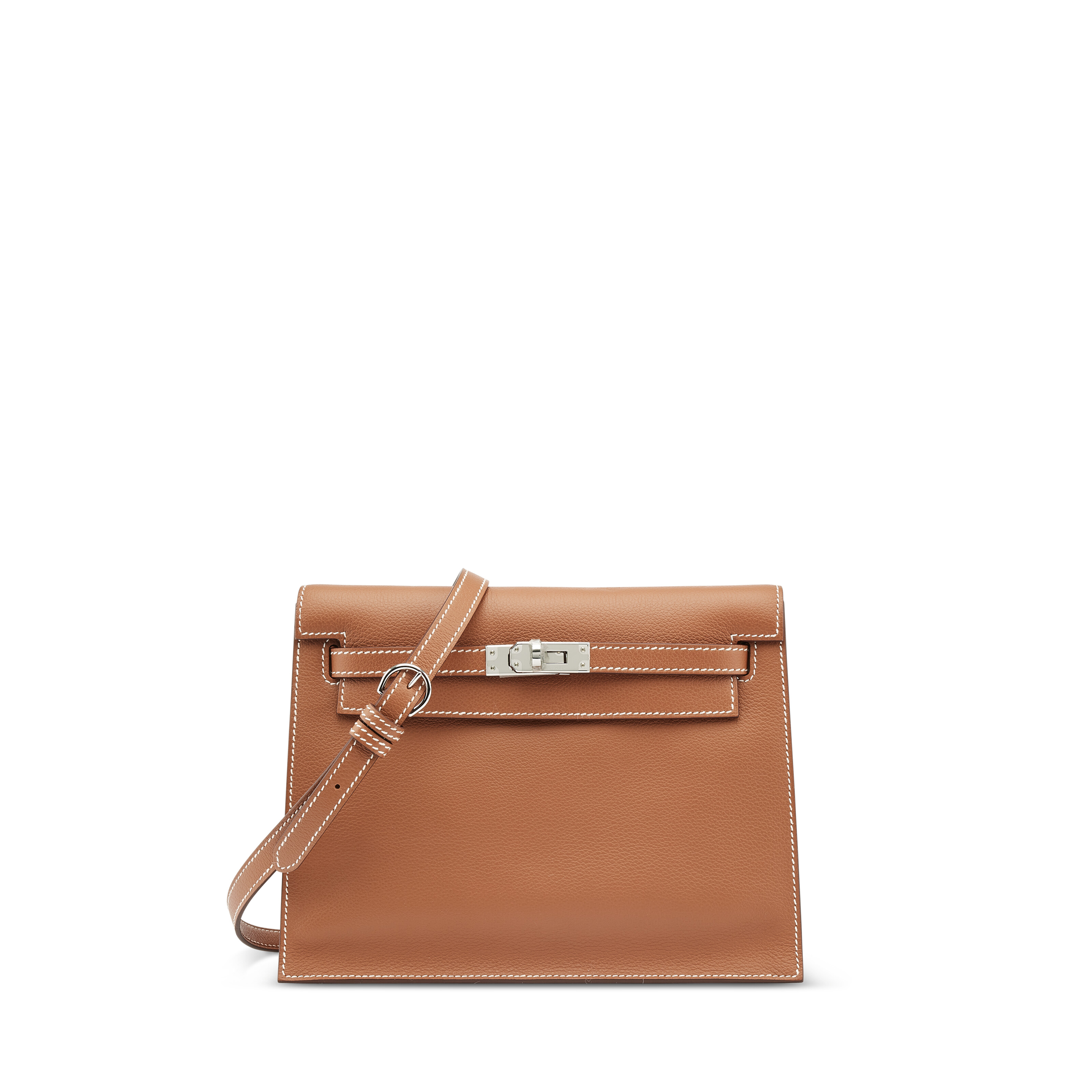 A GOLD EVERCOLOR LEATHER KELLY DANSE WITH PALLADIUM HARDWARE, HERMÈS ...
