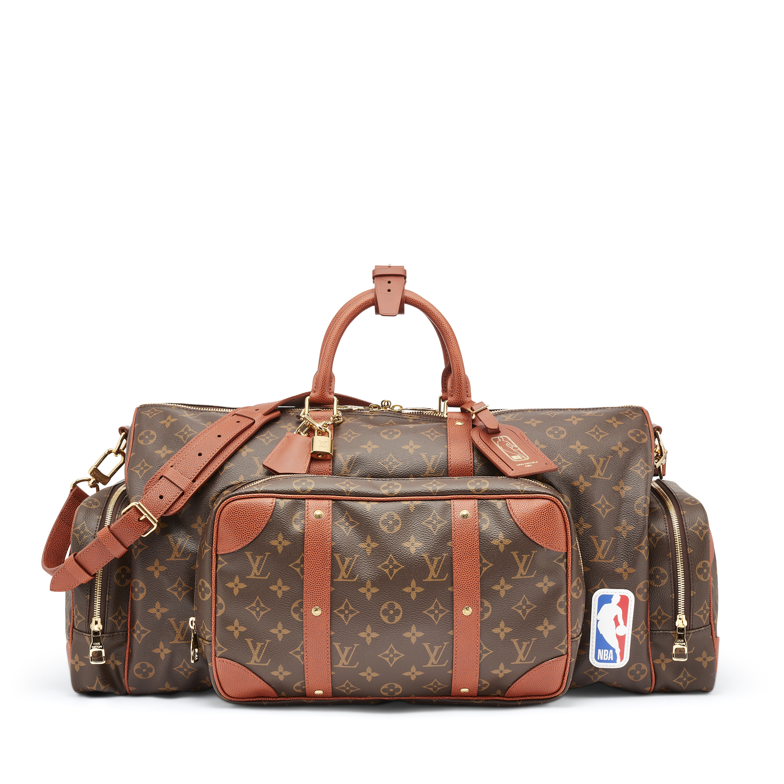 A LIMITED EDITION CLASSIC MONOGRAM CANVAS NBA LEGACY KEEPALL TRIO ...