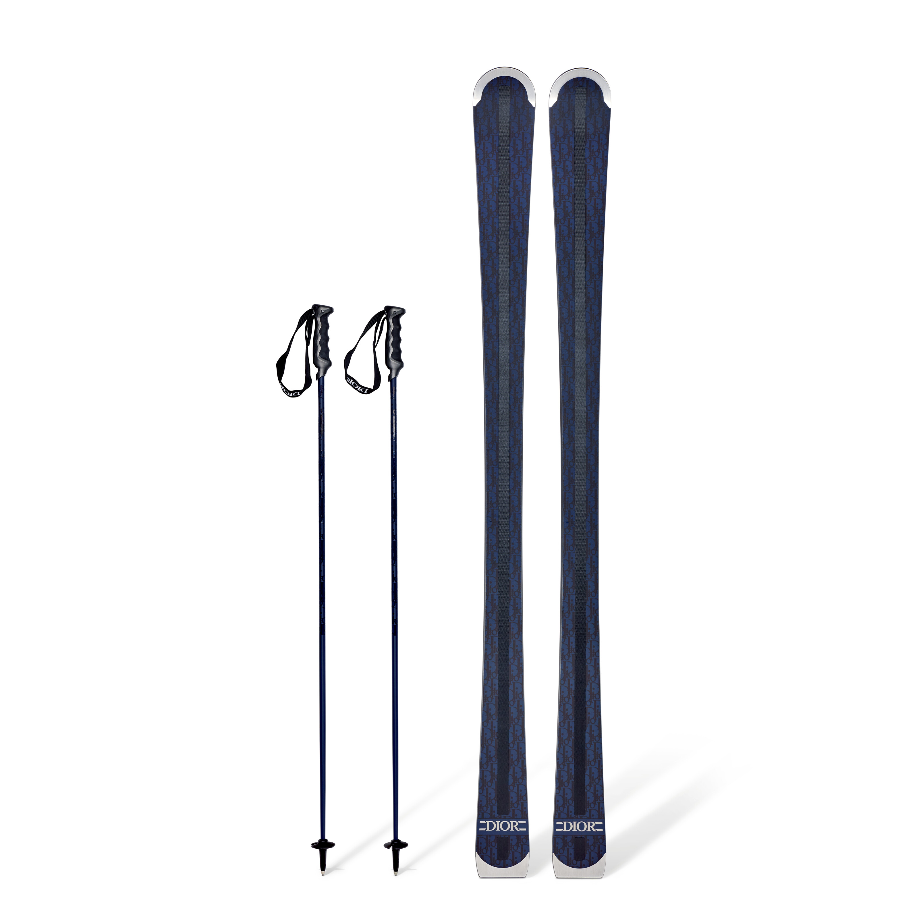 A GROUP OF TWO: LIMITED EDITION NAVY BLUE DIOR OBLIQUE PATTERN CARBON ...