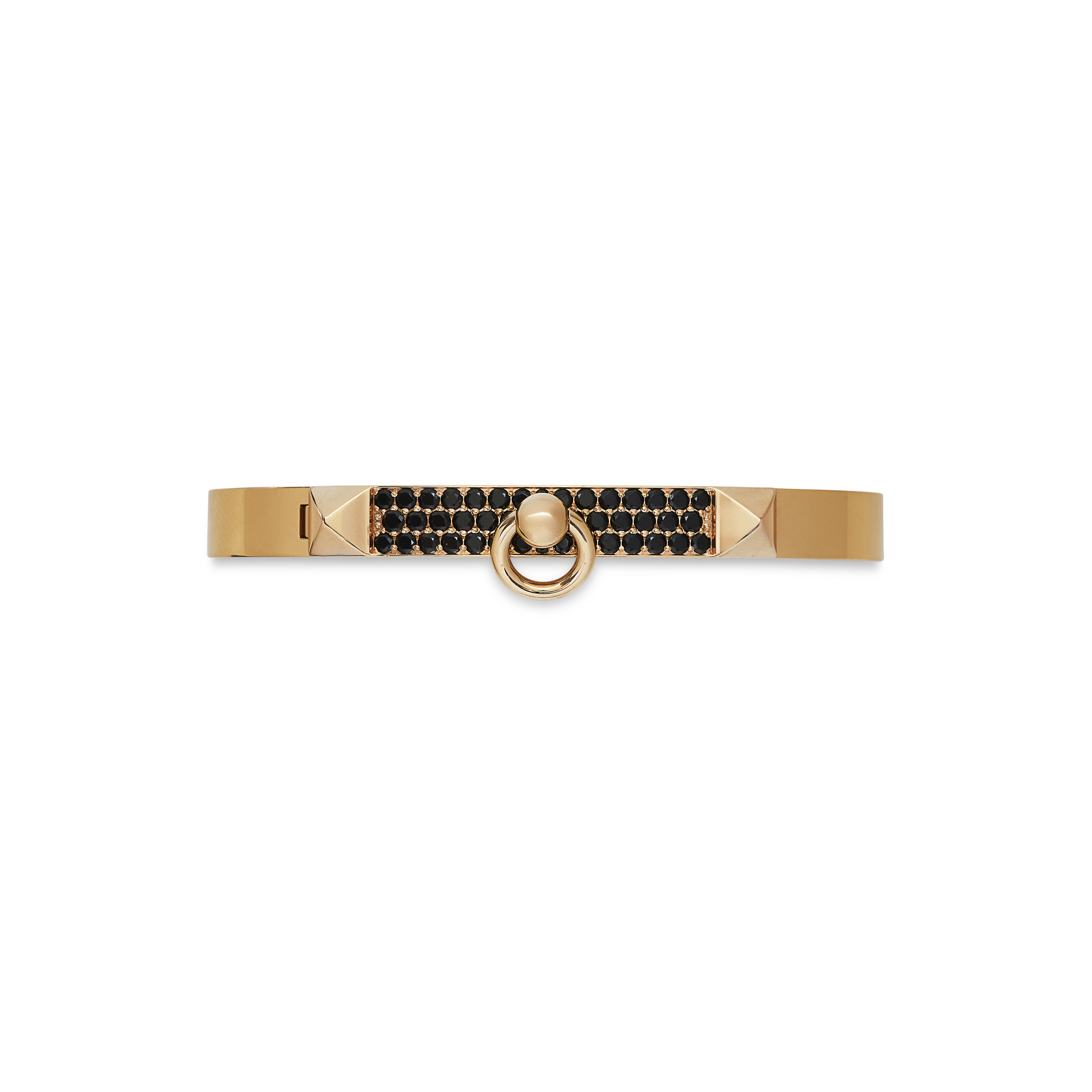 AN 18K YELLOW GOLD & BLACK SPINEL COLLIER DE CHIEN SMALL BRACELET ...