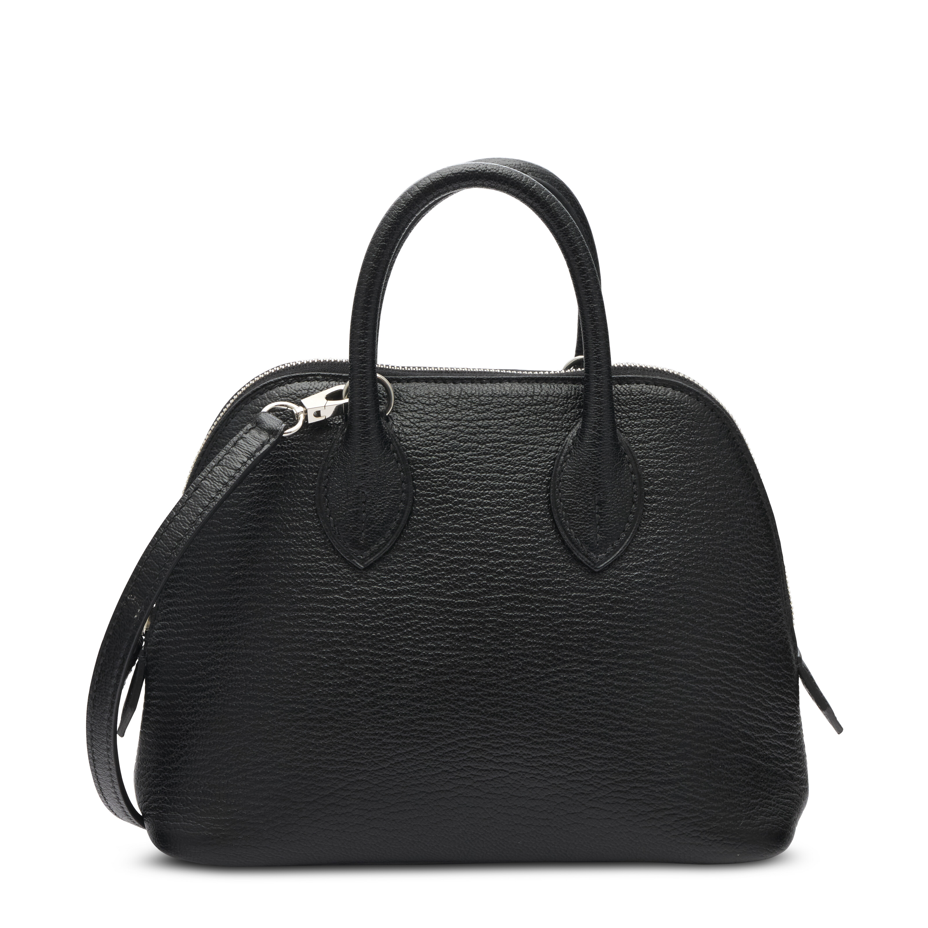 A BLACK CHÈVRE LEATHER BOLIDE MINI 1923 WITH PALLADIUM HARDWARE ...