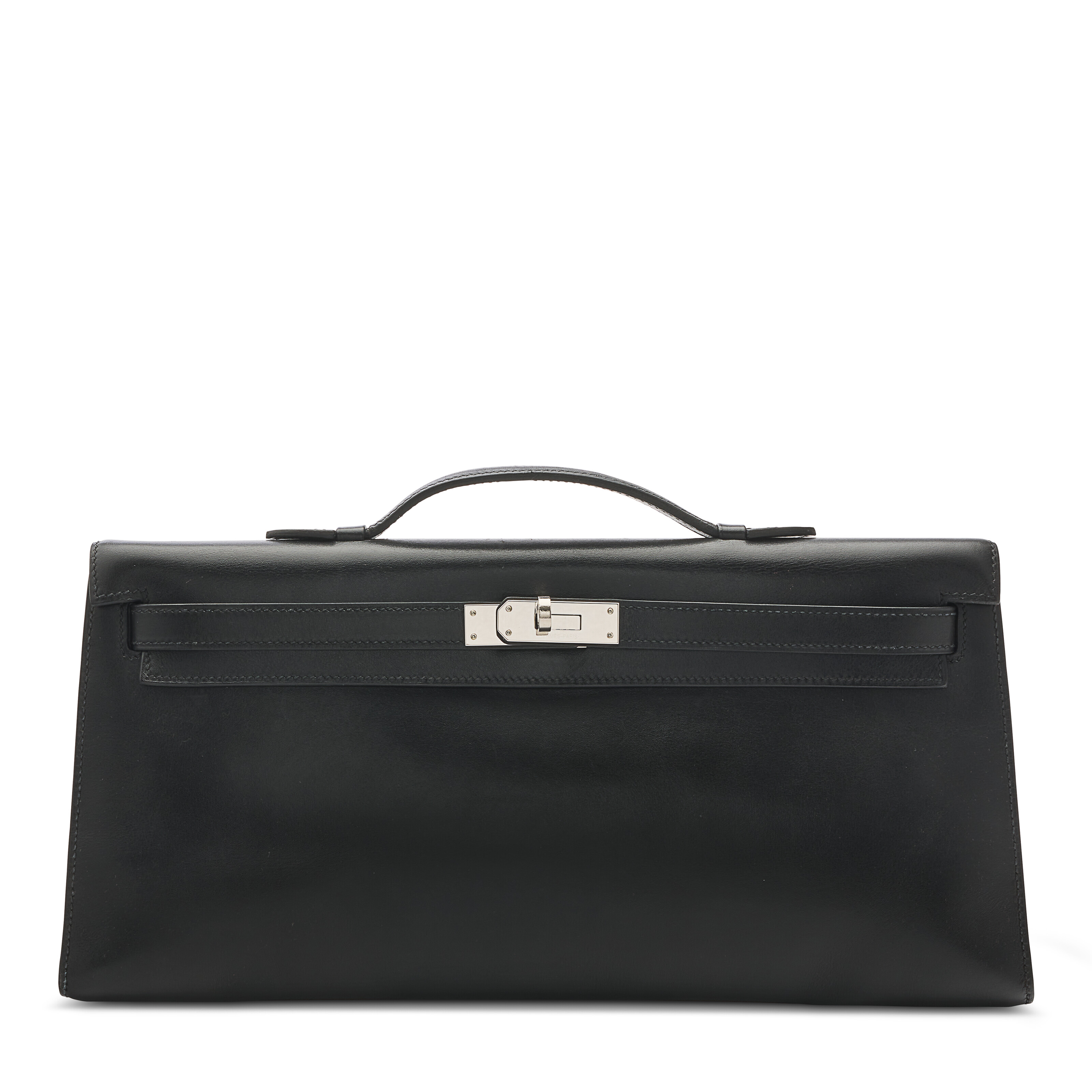 A BLACK CALF BOX LEATHER KELLY LONGUE WITH PALLADIUM HARDWARE, HERMÈS ...
