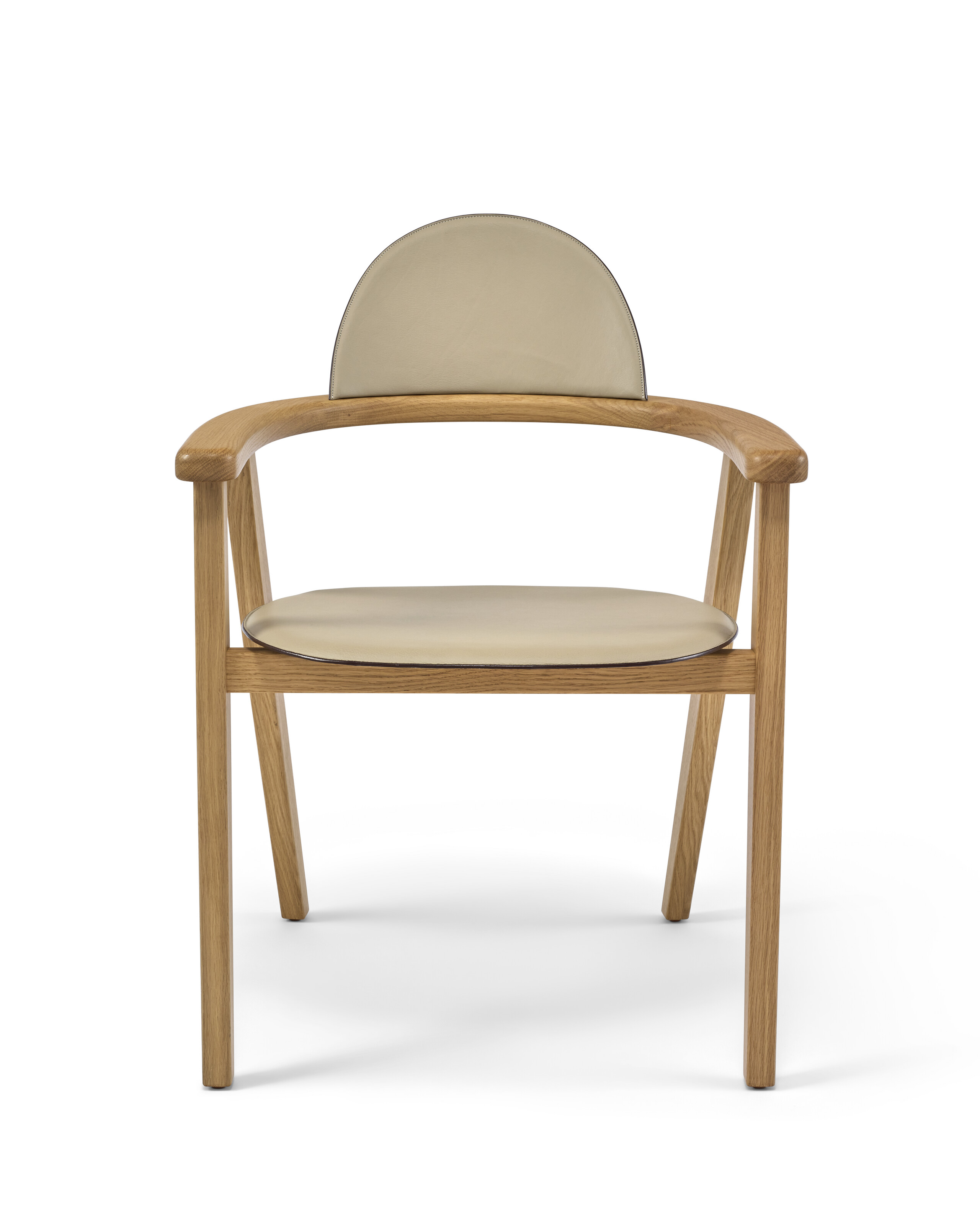 A GRIS TOURTERELLE TAURILLON LEATHER & OAK WOOD MÉTIERS CHAIR, HERMÈS ...