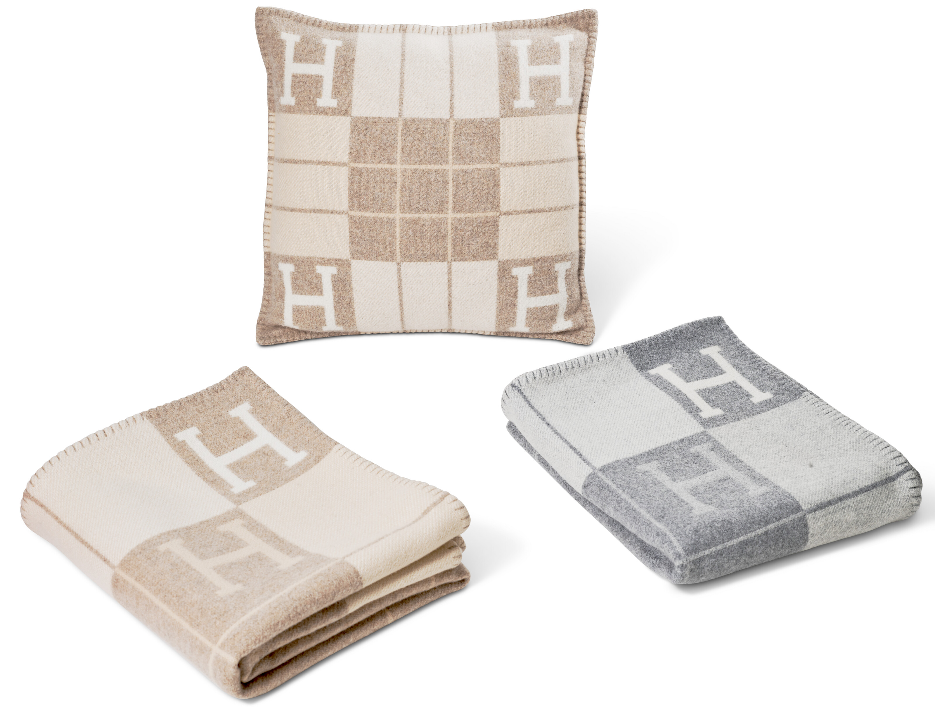 A GROUP OF THREE: A COCO CAMOMILLE CASHMERE & MÉRINOS WOOL AVALON III ...