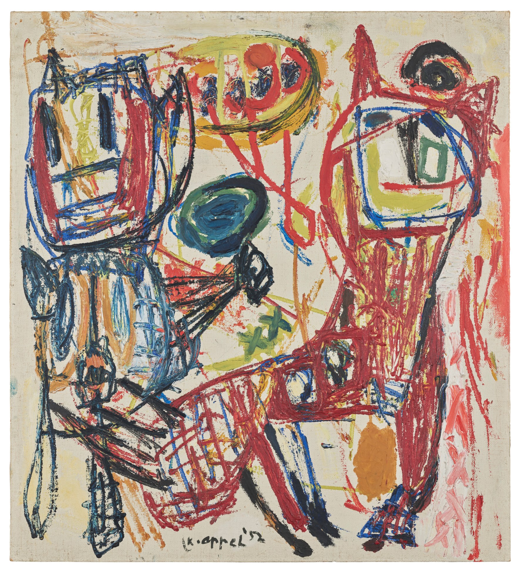 Karel Appel (1921-2006), Personnage avec chien | Christie's