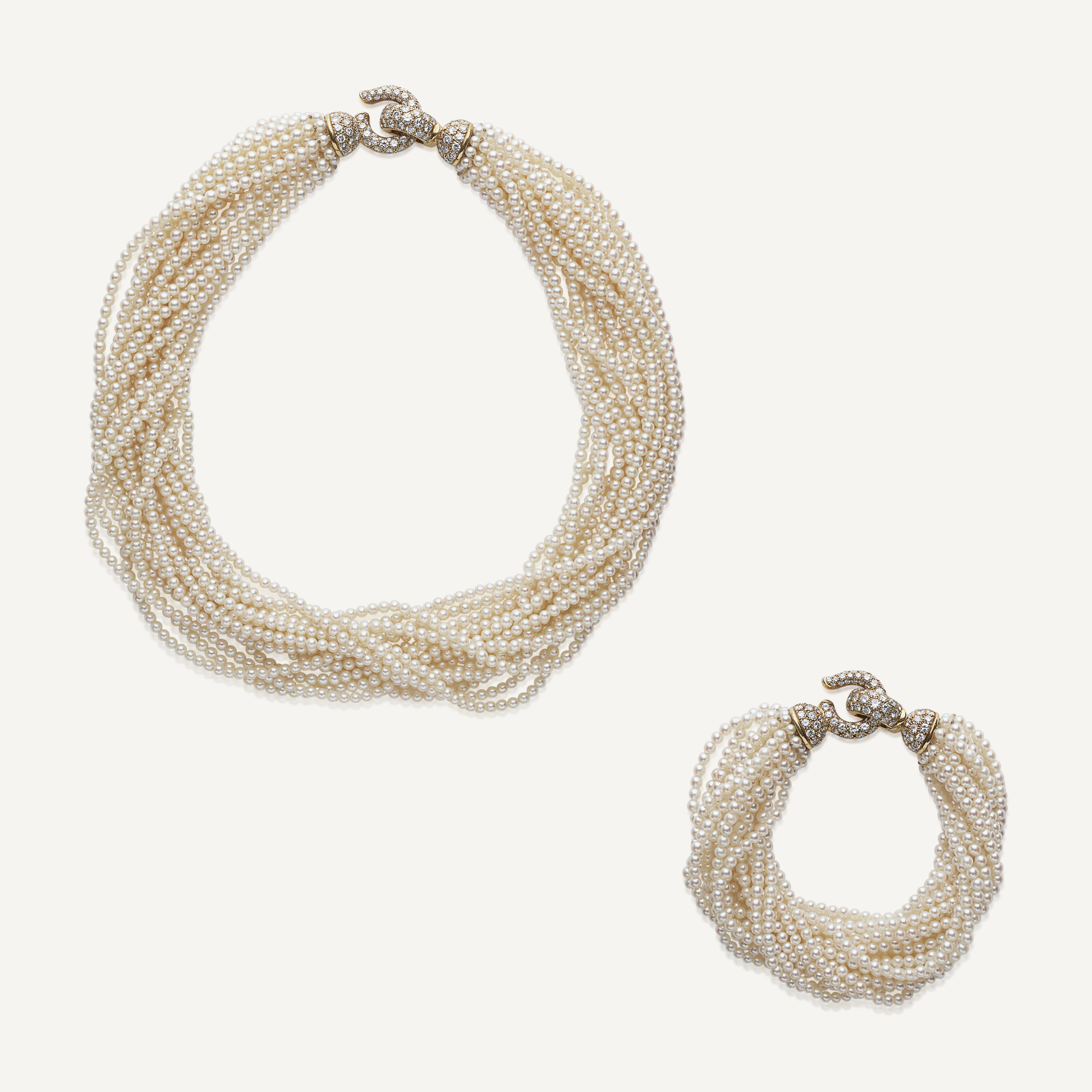 NO RESERVE - CARTIER ENSEMBLE COLLIER ET BRACELET TRANSFORMABLE EN ...