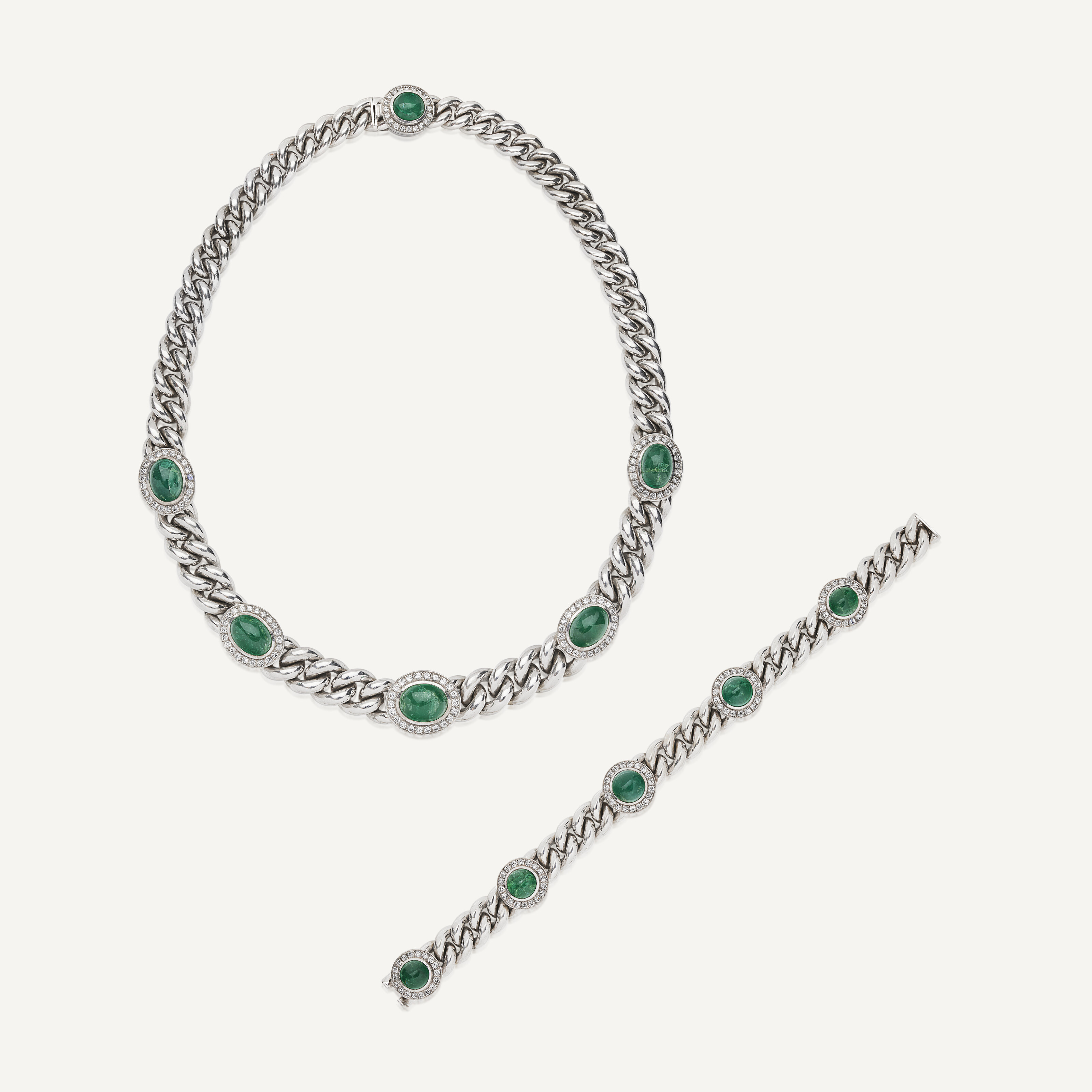 HEIDEN ENSEMBLE COMPRENANT UN COLLIER ET UN BRACELET ÉMERAUDES ET ...