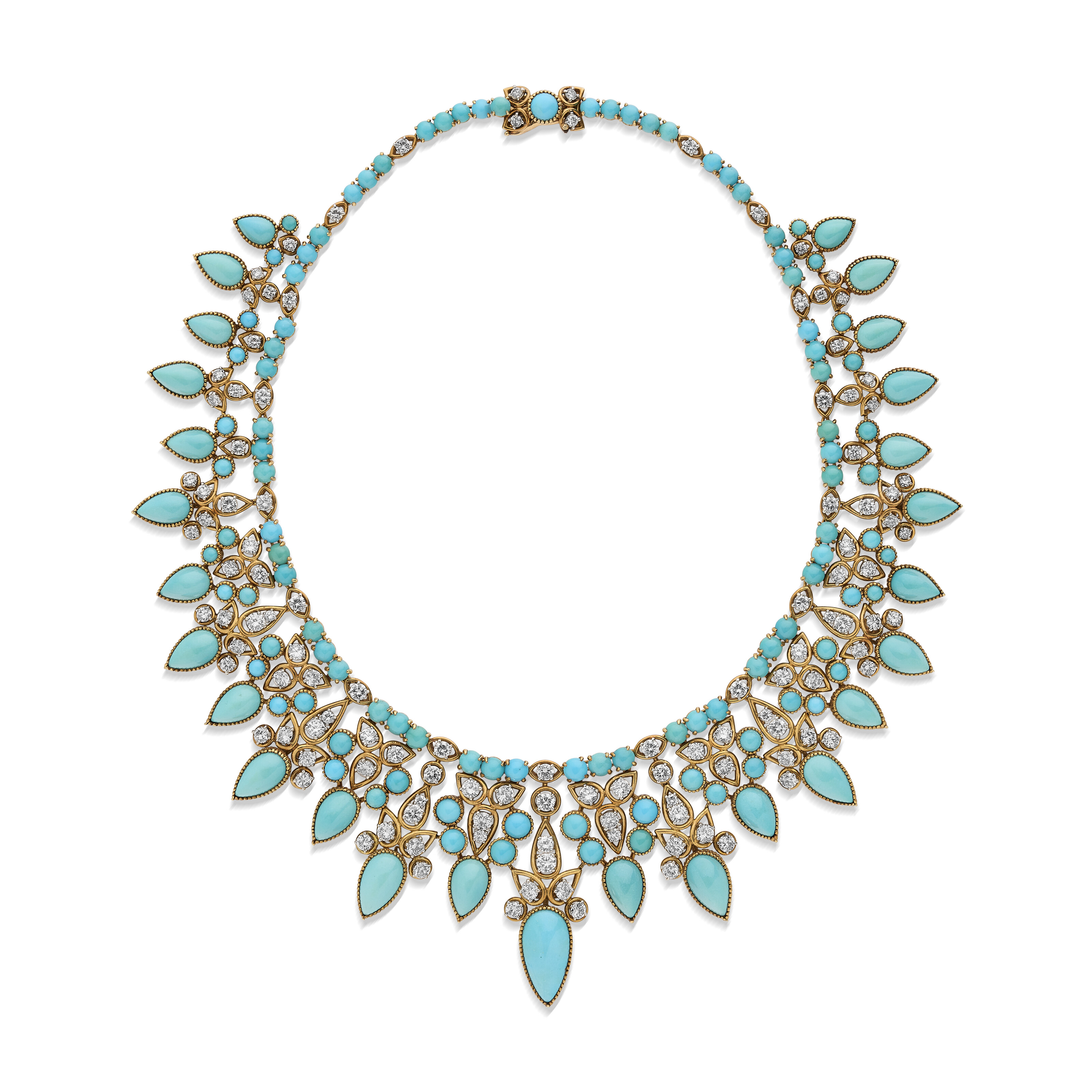 CARTIER COLLIER TURQUOISES ET DIAMANTS, | Christie’s