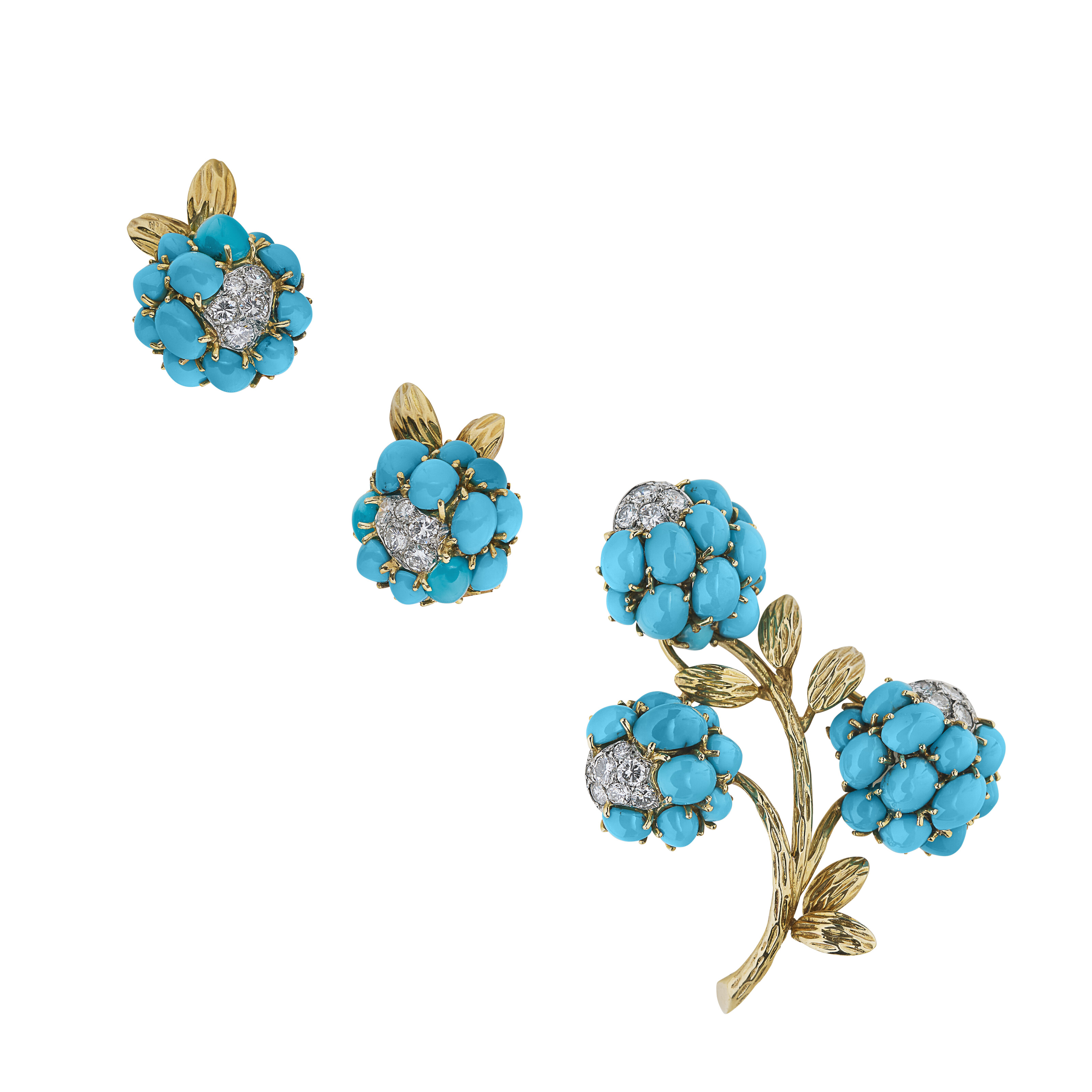 VAN CLEEF & ARPELS ENSEMBLE TURQUOISES ET DIAMANTS, | Christie’s