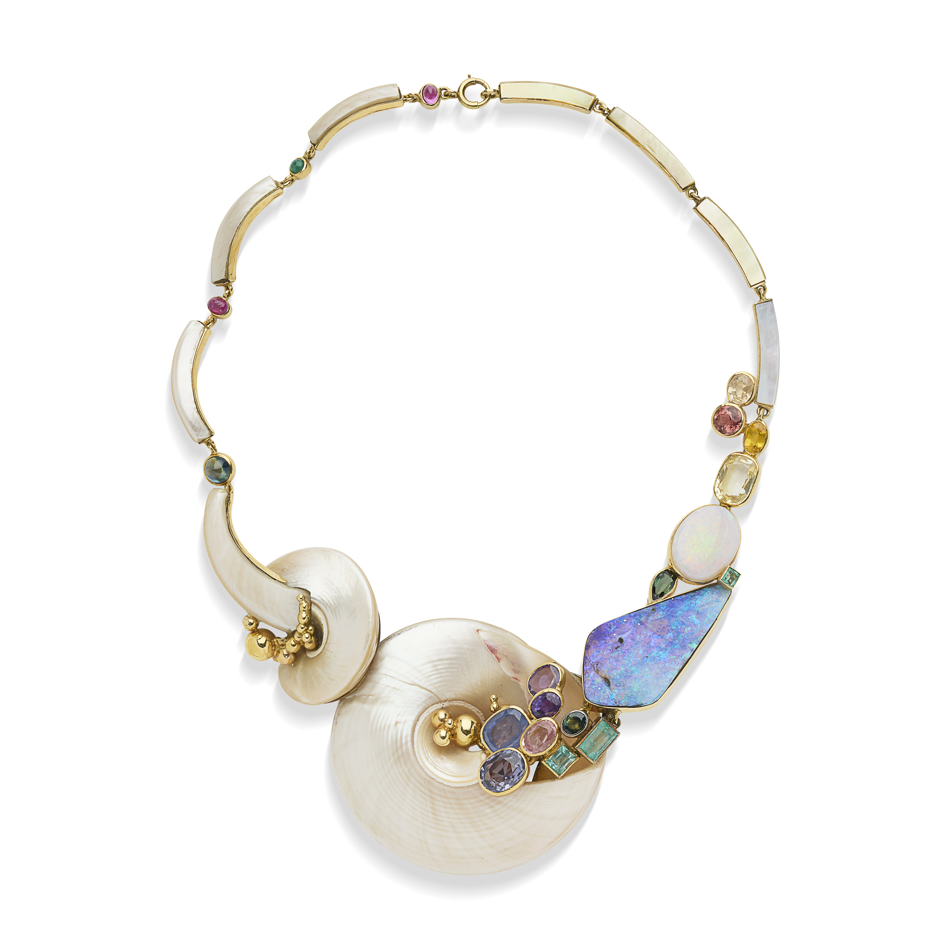 NO RESERVE - JEAN VENDOME COLLIER COQUILLAGE ET MULTIGEMMES, | Christie’s