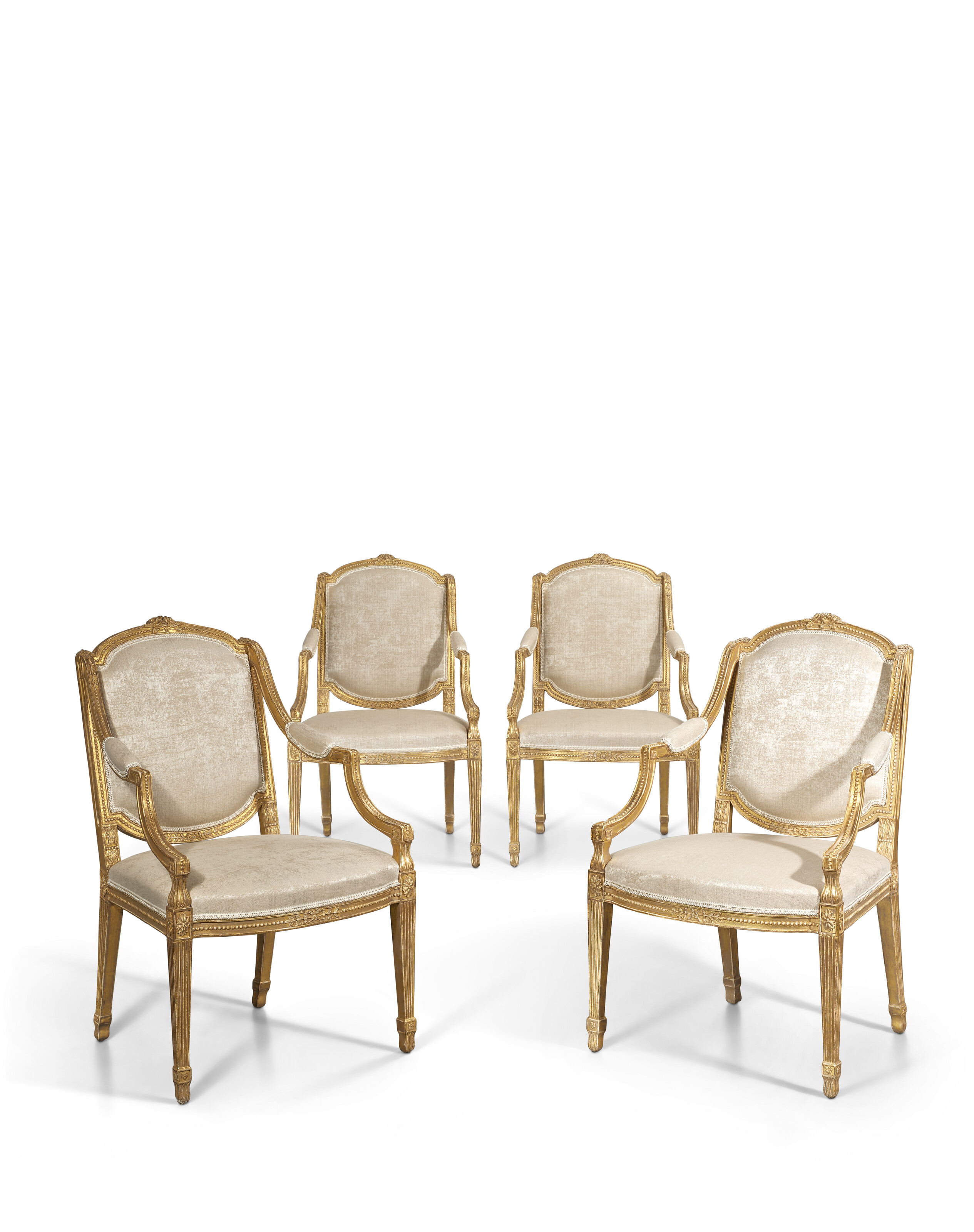 SUITE DE QUATRE FAUTEUILS À LA REINE D'ÉPOQUE GEORGE III, ANGLETERRE ...