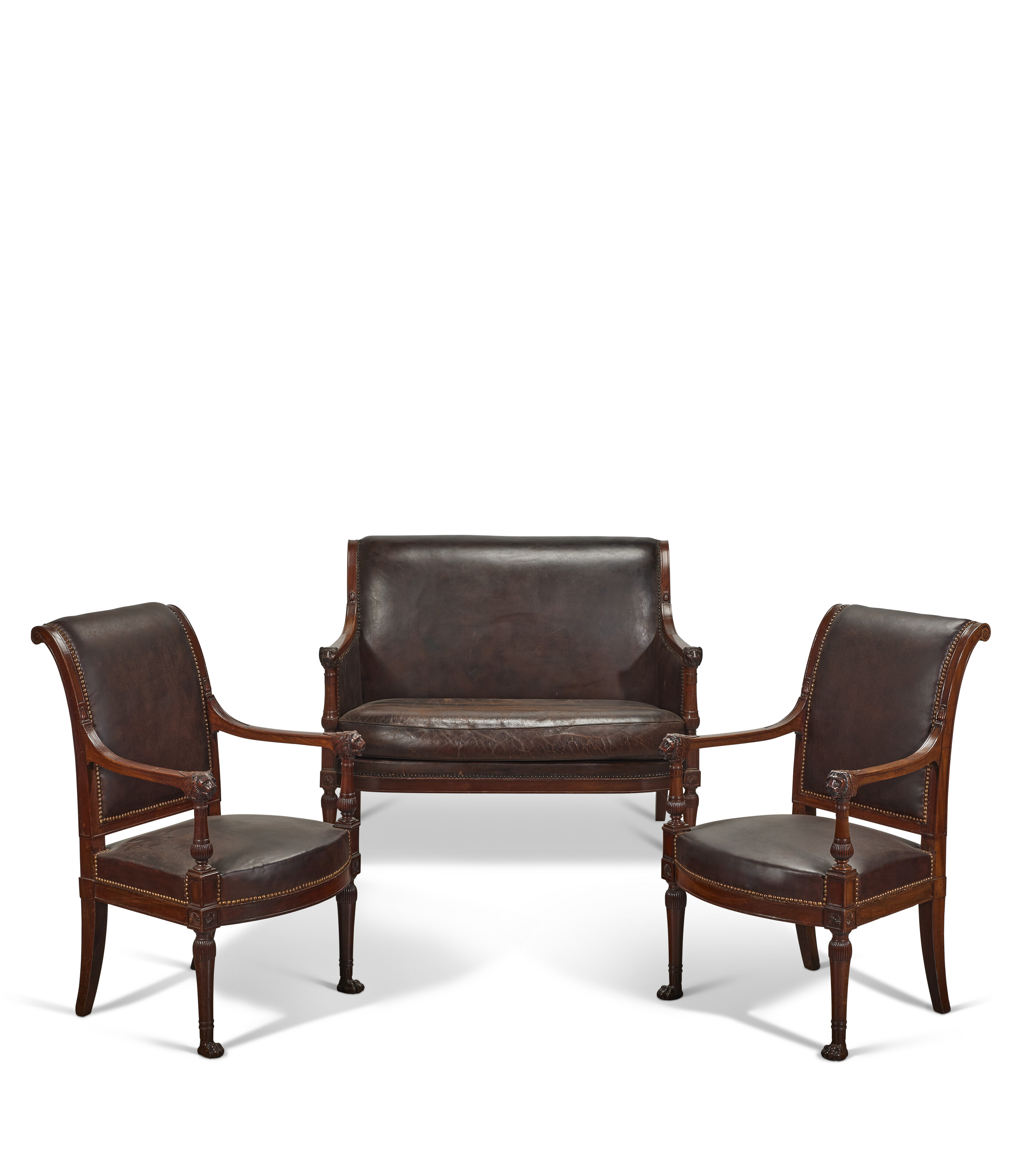 MOBILIER DE SALON D'ÉPOQUE EMPIRE, ESTAMPILLE DE JEAN-BAPTISTE CLAUDE ...