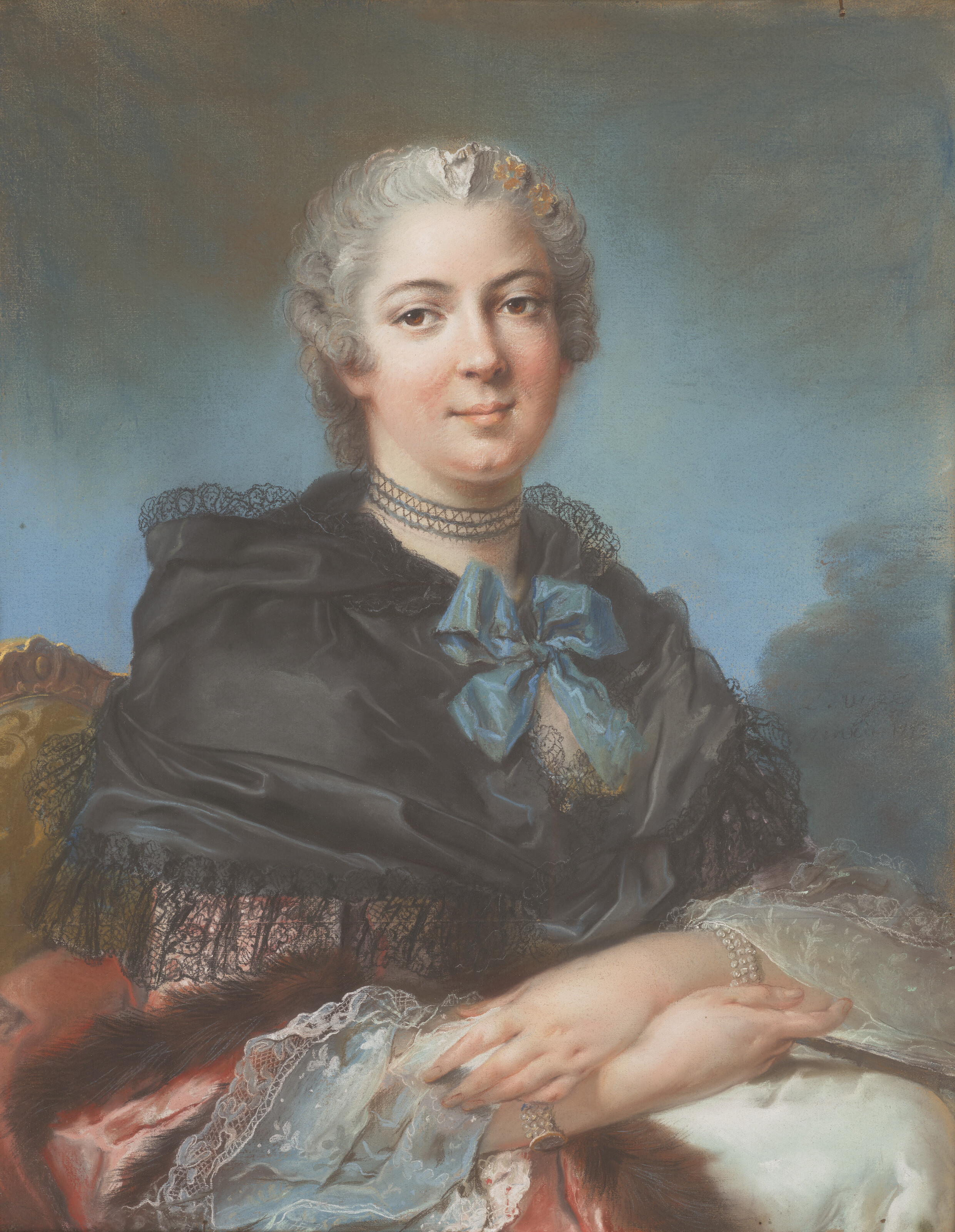 LOUIS VIGÉE (PARIS 1715-1767 PARIS), Portrait présumé d'Angélique ...