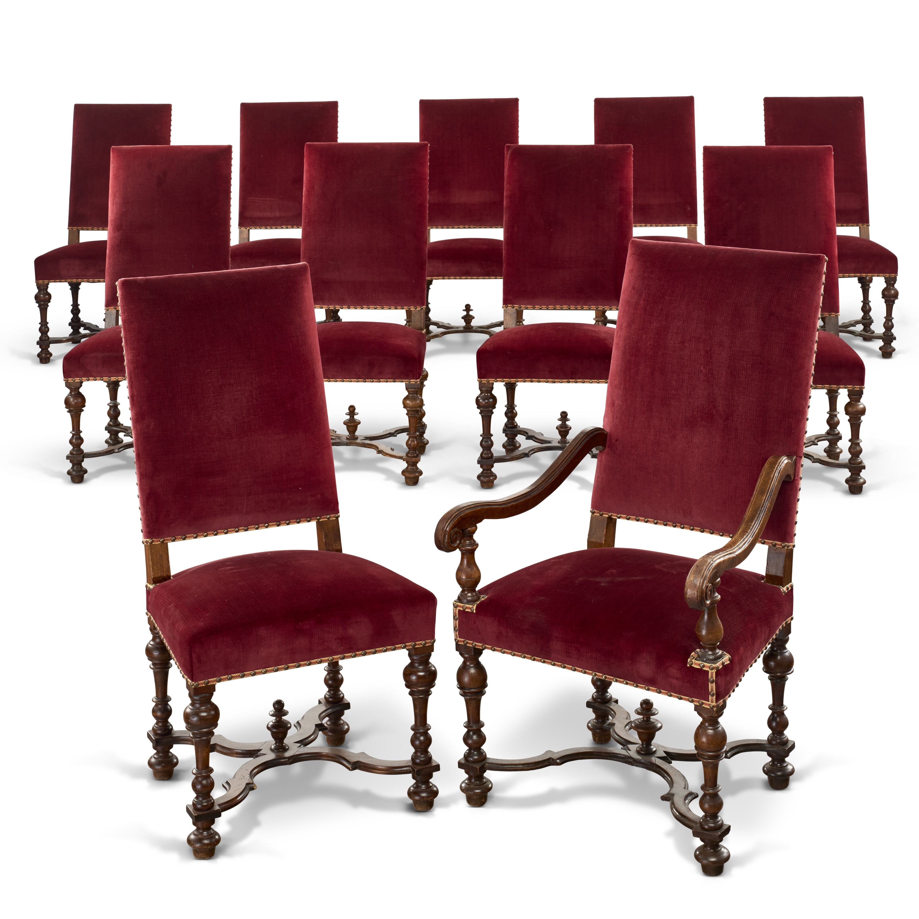 DIX CHAISES ET UN FAUTEUIL LOUIS XIV, LE FAUTEUIL ET SIX CHAISES DE LA ...