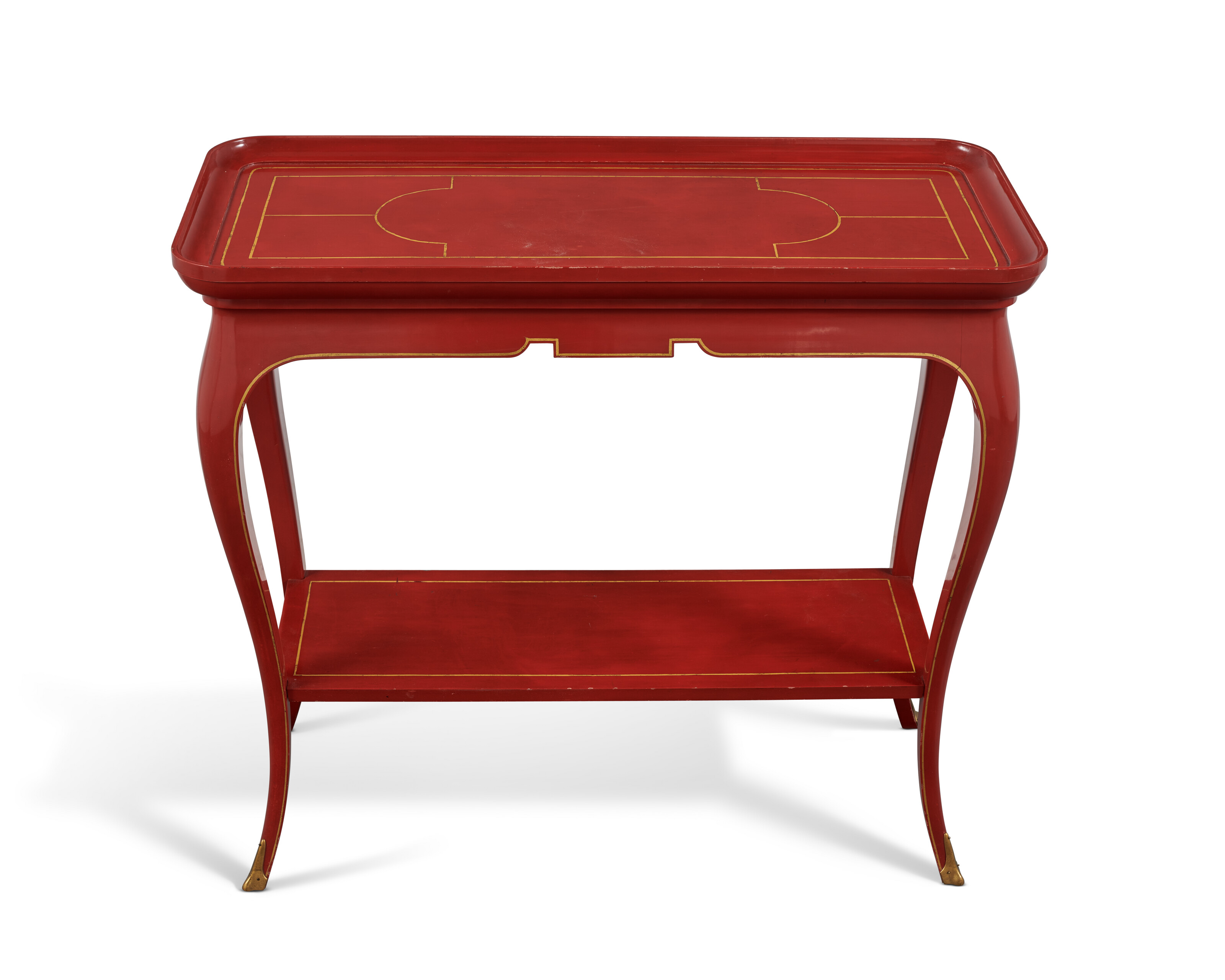 TABLE DE MILIEU DE STYLE LOUIS XV, ESTAMPILLE DE LA MAISON JANSEN ...