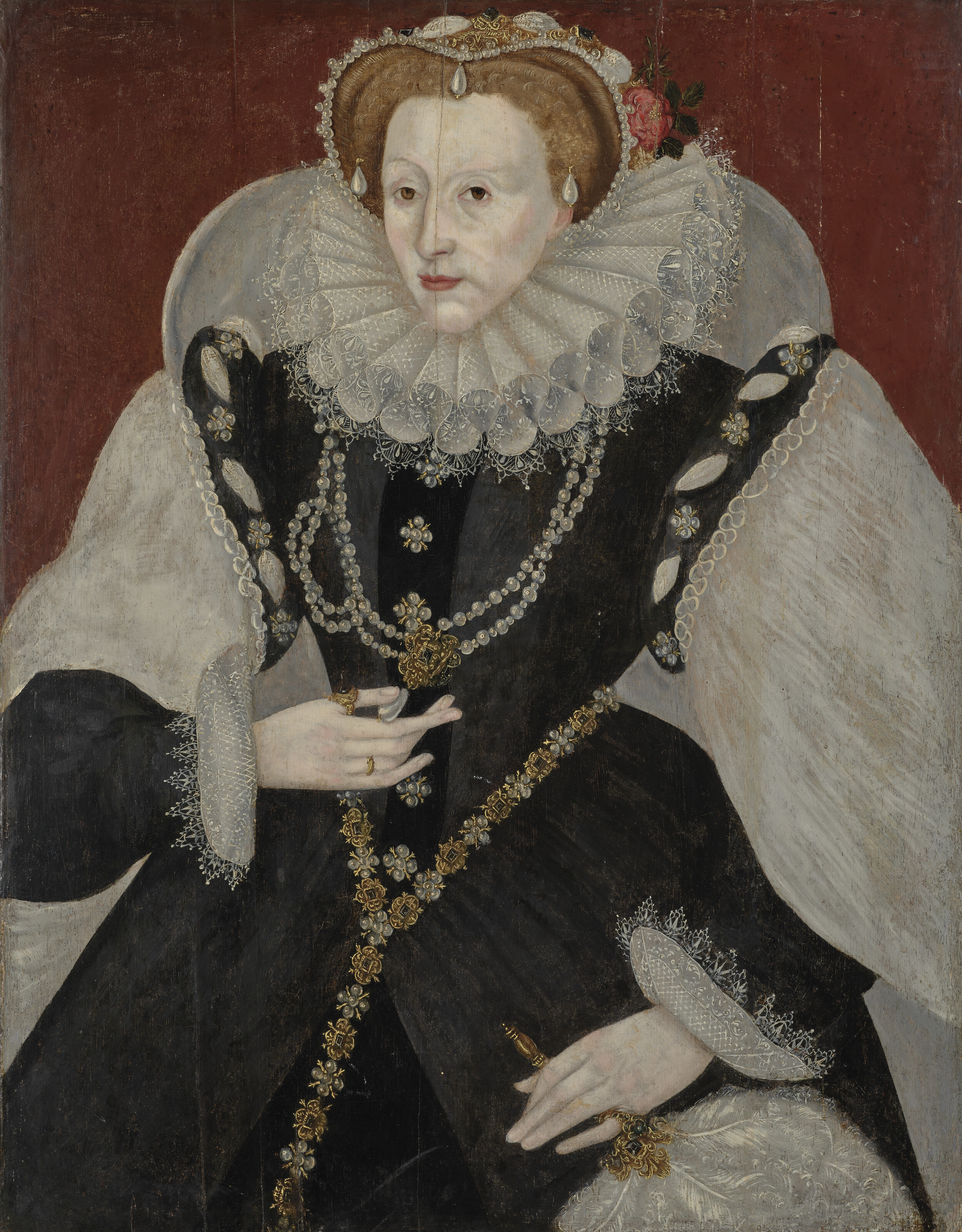 ÉCOLE ANGLAISE DU XVIe SIÈCLE, SUIVEUR DE GEORGE GOWER, Portrait d ...