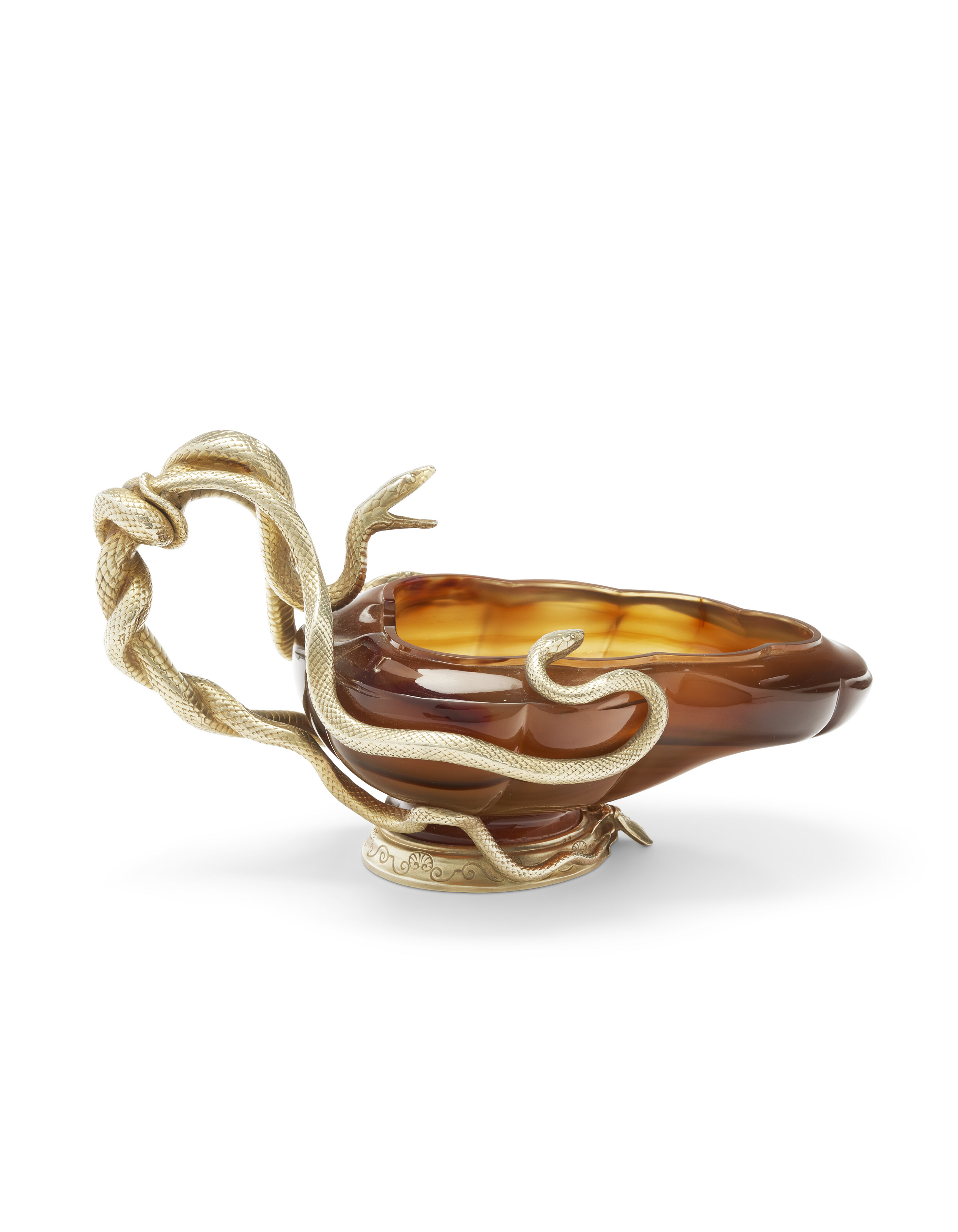 COUPE FRANÇAISE EN PIERRE DURE ET VERMEIL, PAR FALIZE AÎNÉ ET FILS ...