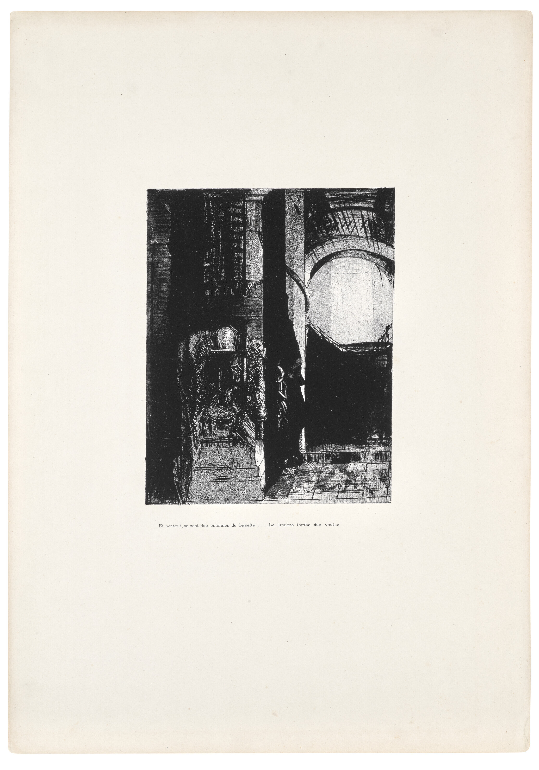 ODILON REDON (1840-1916), Et partout ce sont des colonnes de basalte ...