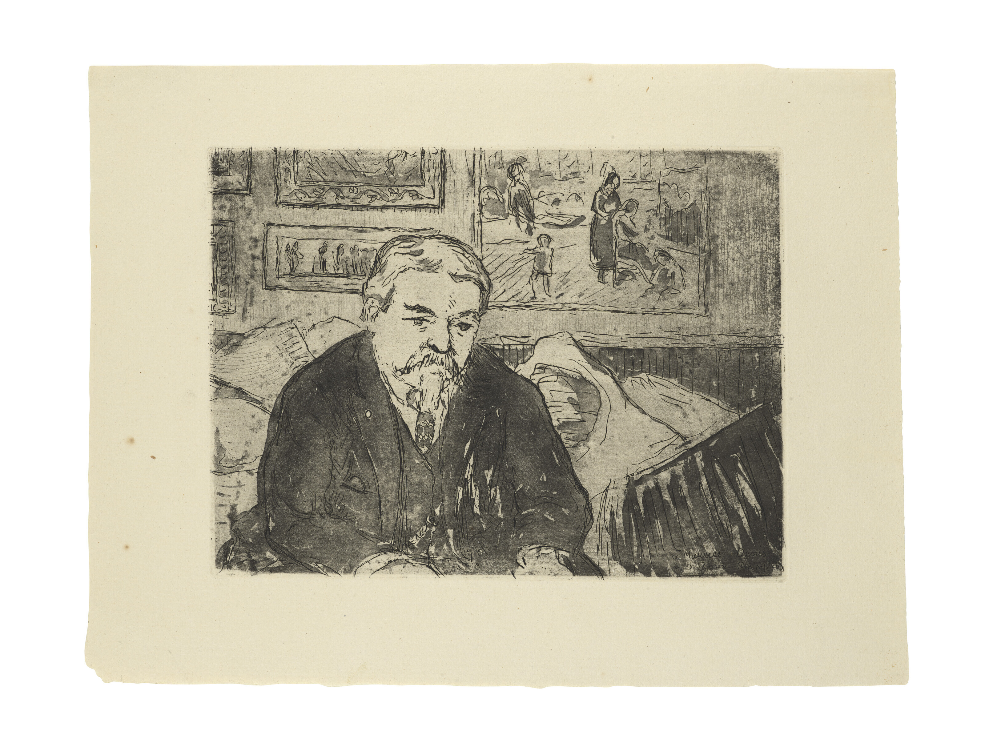 VICTOR-JOSEPH ROUX-CHAMPION (1871-1953), Portrait de Maurice Denis ...