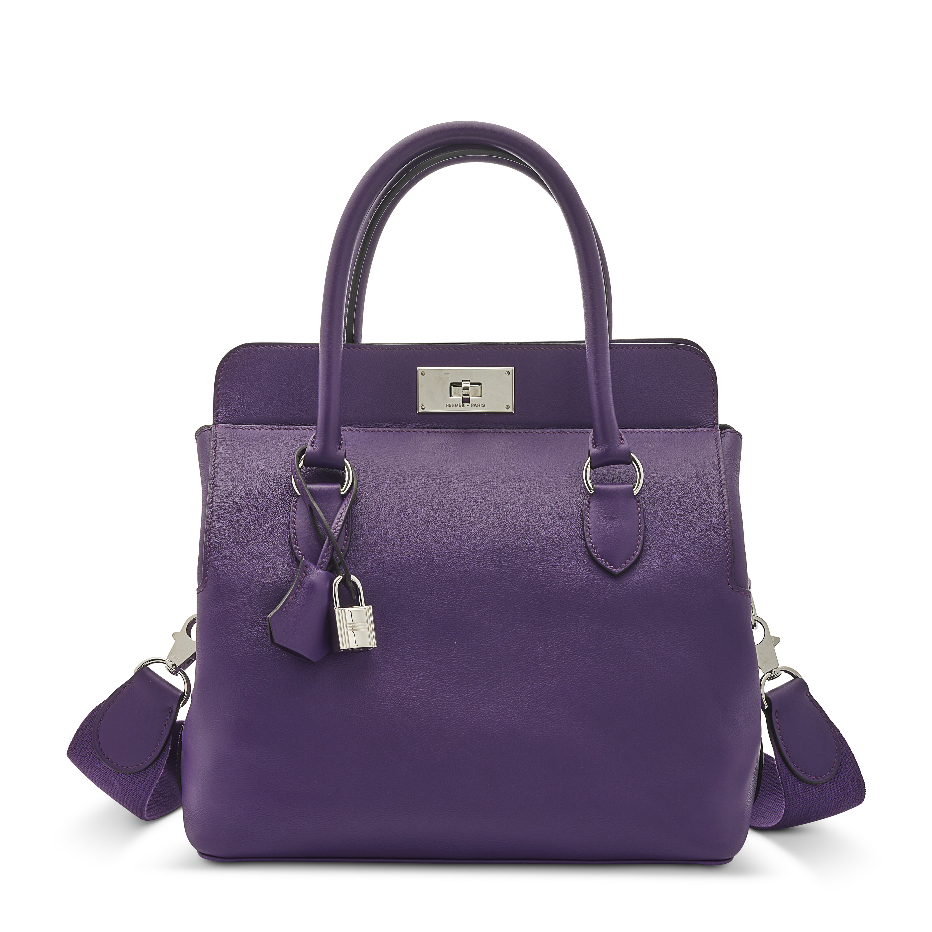 AN ULTRA VIOLET SWIFT LEATHER TOOLBOX 26 WITH PALLADIUM HARDWARE ...