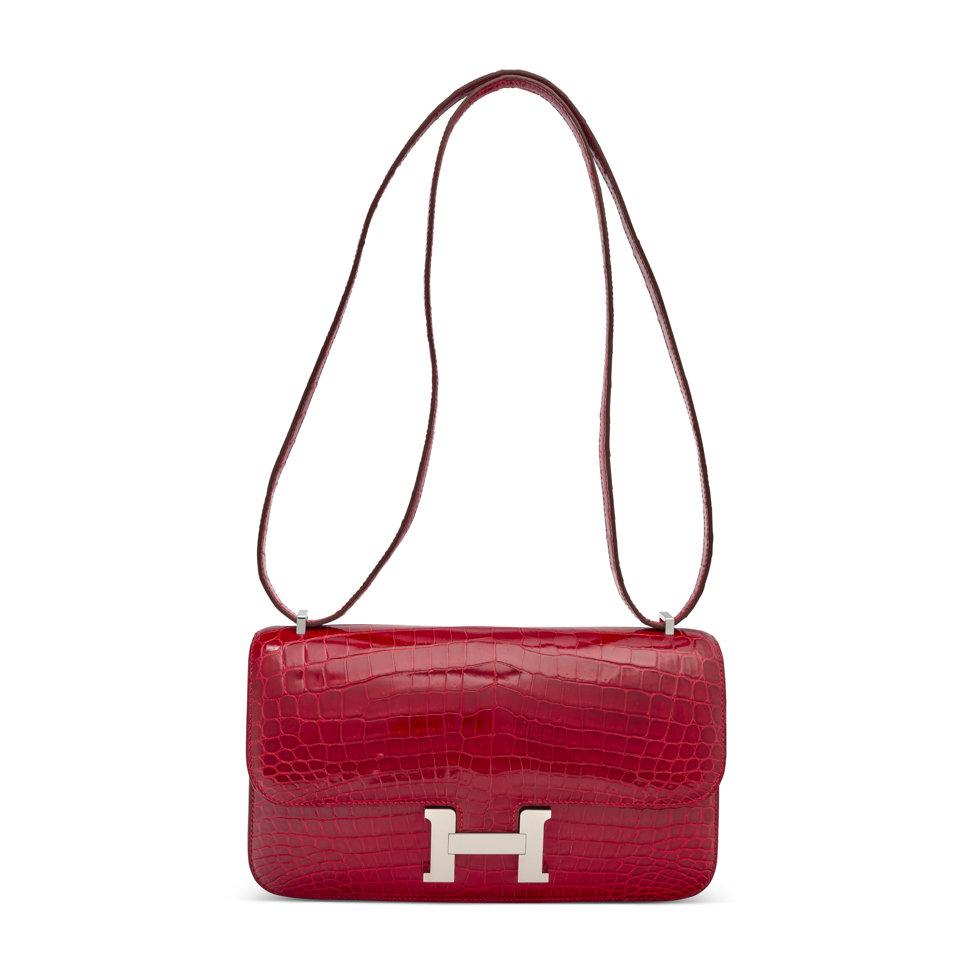 A SHINY BRAISE NILOTICUS CROCODILE CONSTANCE ÉLAN WITH PALLADIUM ...