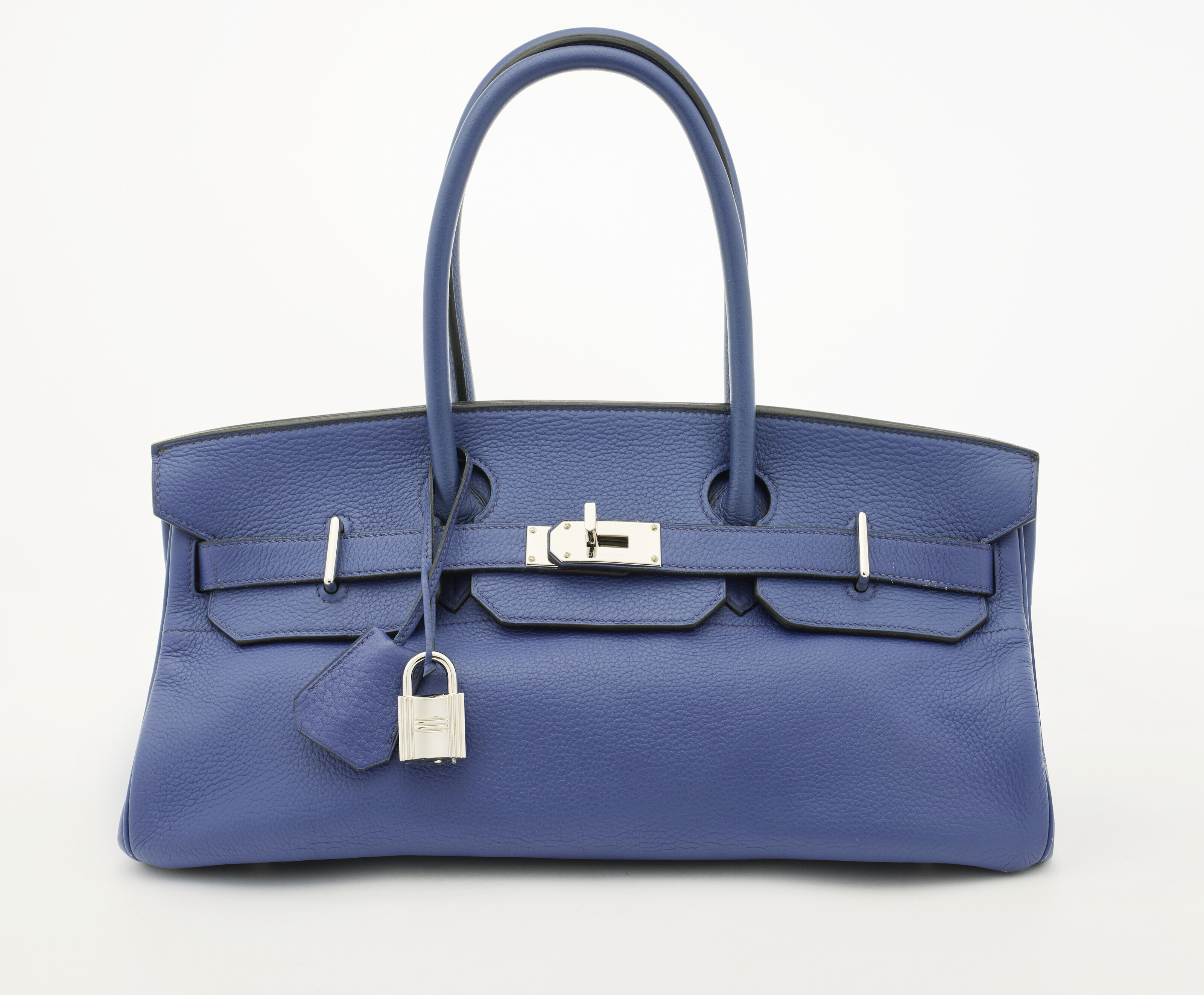 A BLEU BRIGHTON TOGO LEATHER JPG SHOULDER BIRKIN 42 WITH PALLADIUM ...