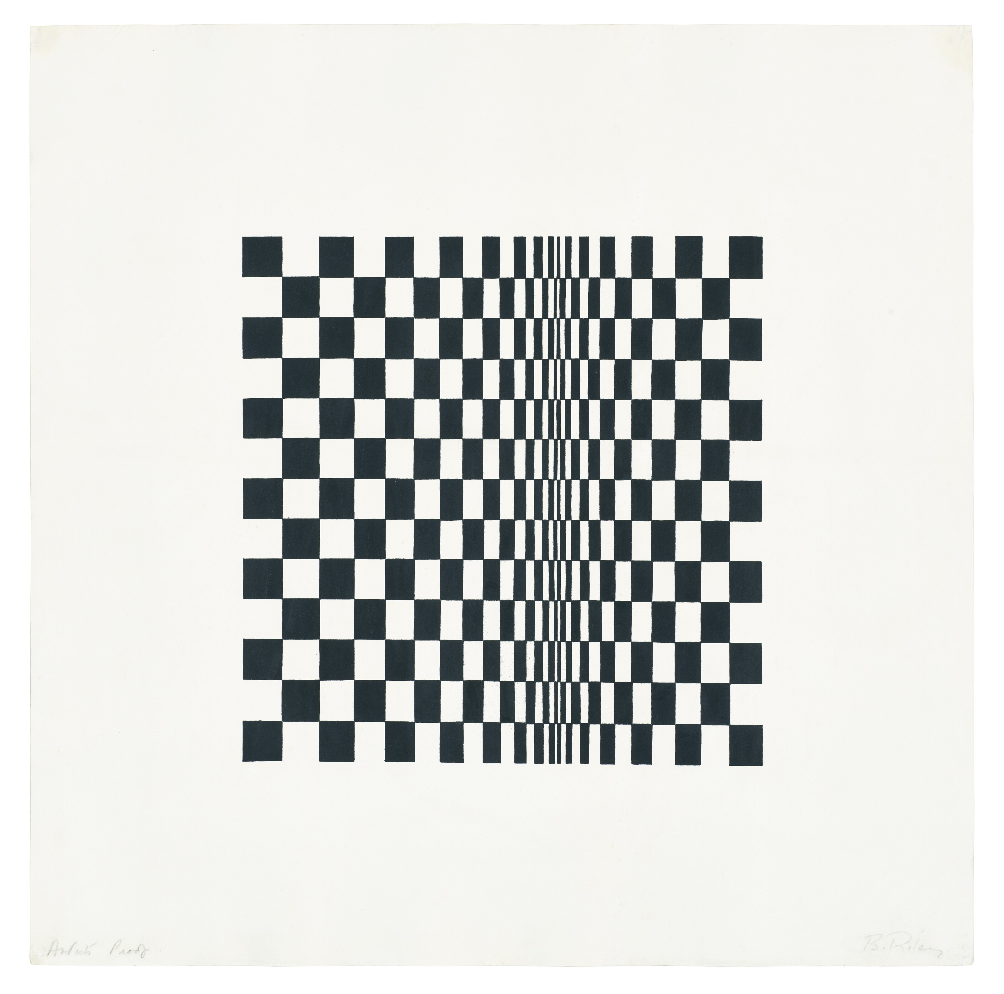 BRIDGET RILEY (B. 1931), Untitled (Based on Movement in Squares ...