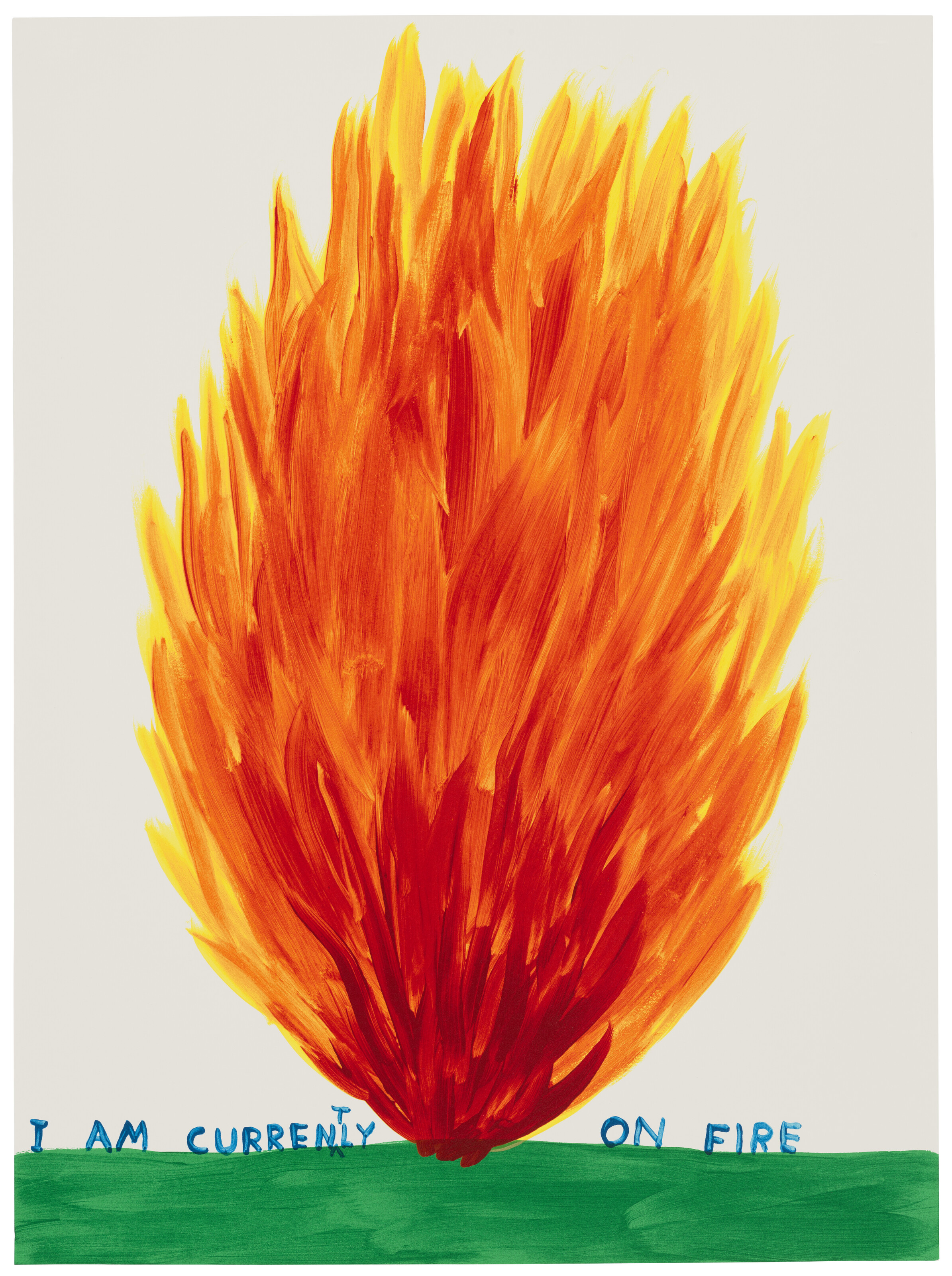 DAVID SHRIGLEY (B. 1968), I Am Currently On Fire | Christie’s