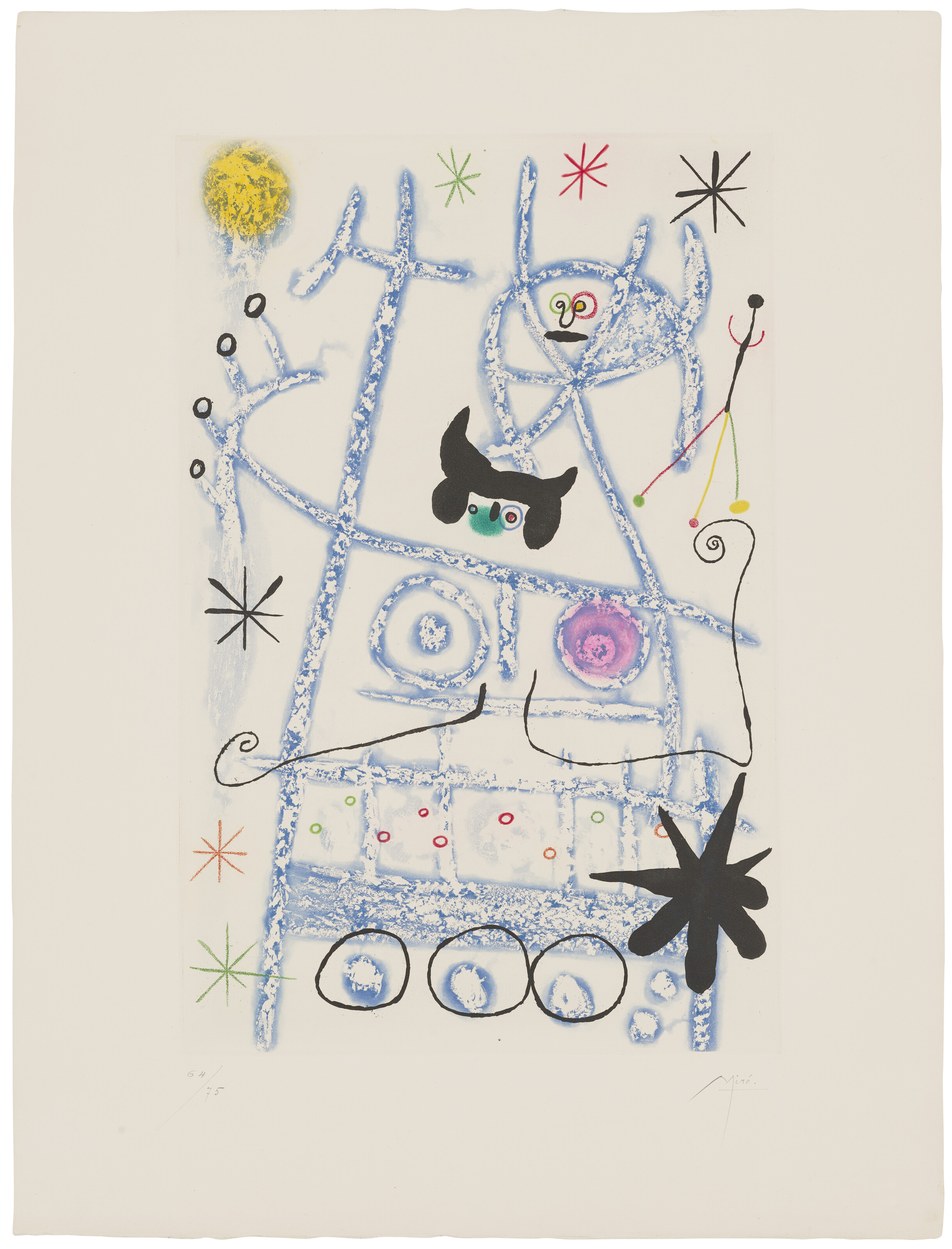 JOAN MIRÓ (1893-1983), Les Forestiers (bleu) | Christie’s