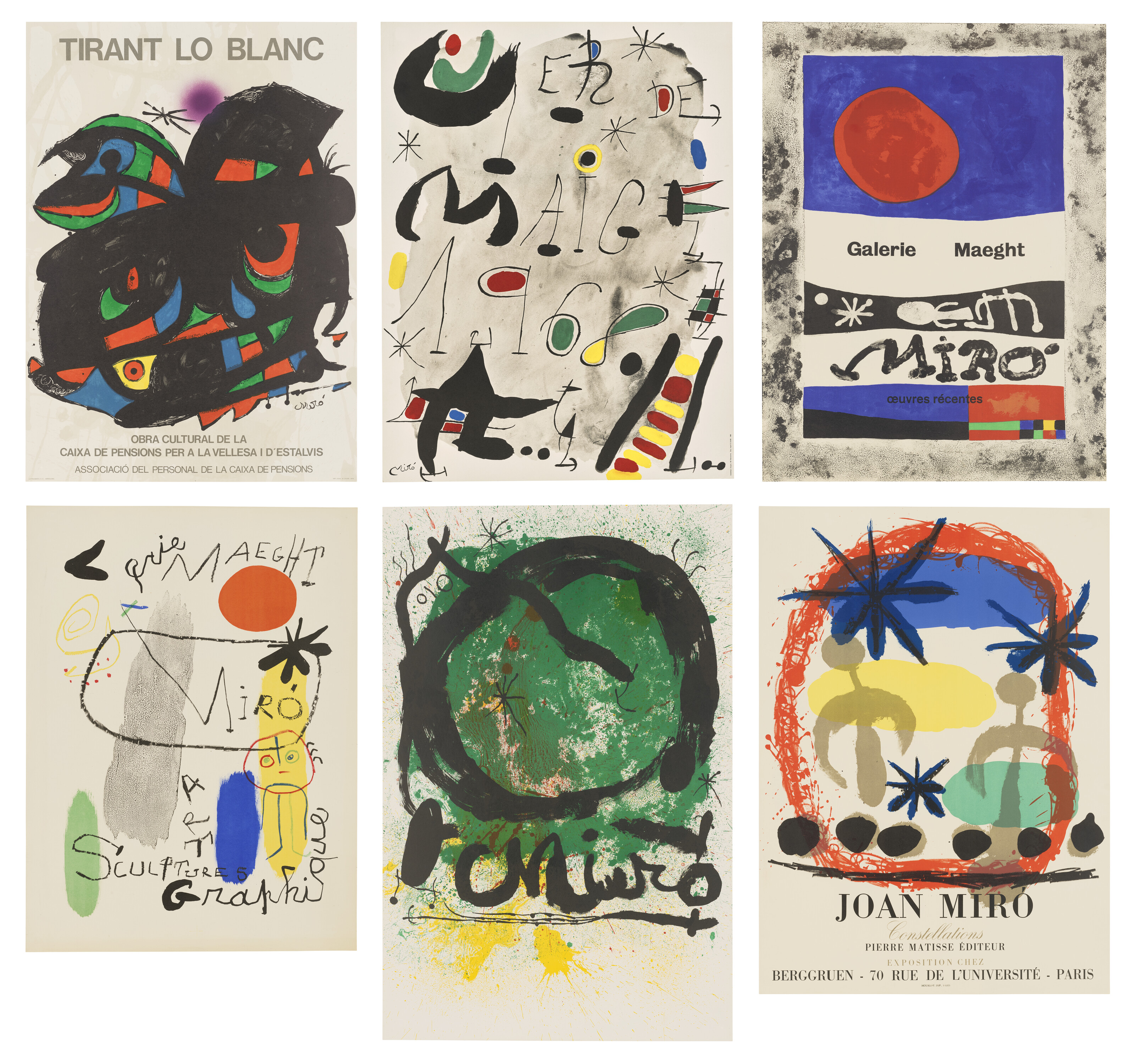 JOAN MIRÓ (1893-1983), A collection of fifteen exhibition posters ...