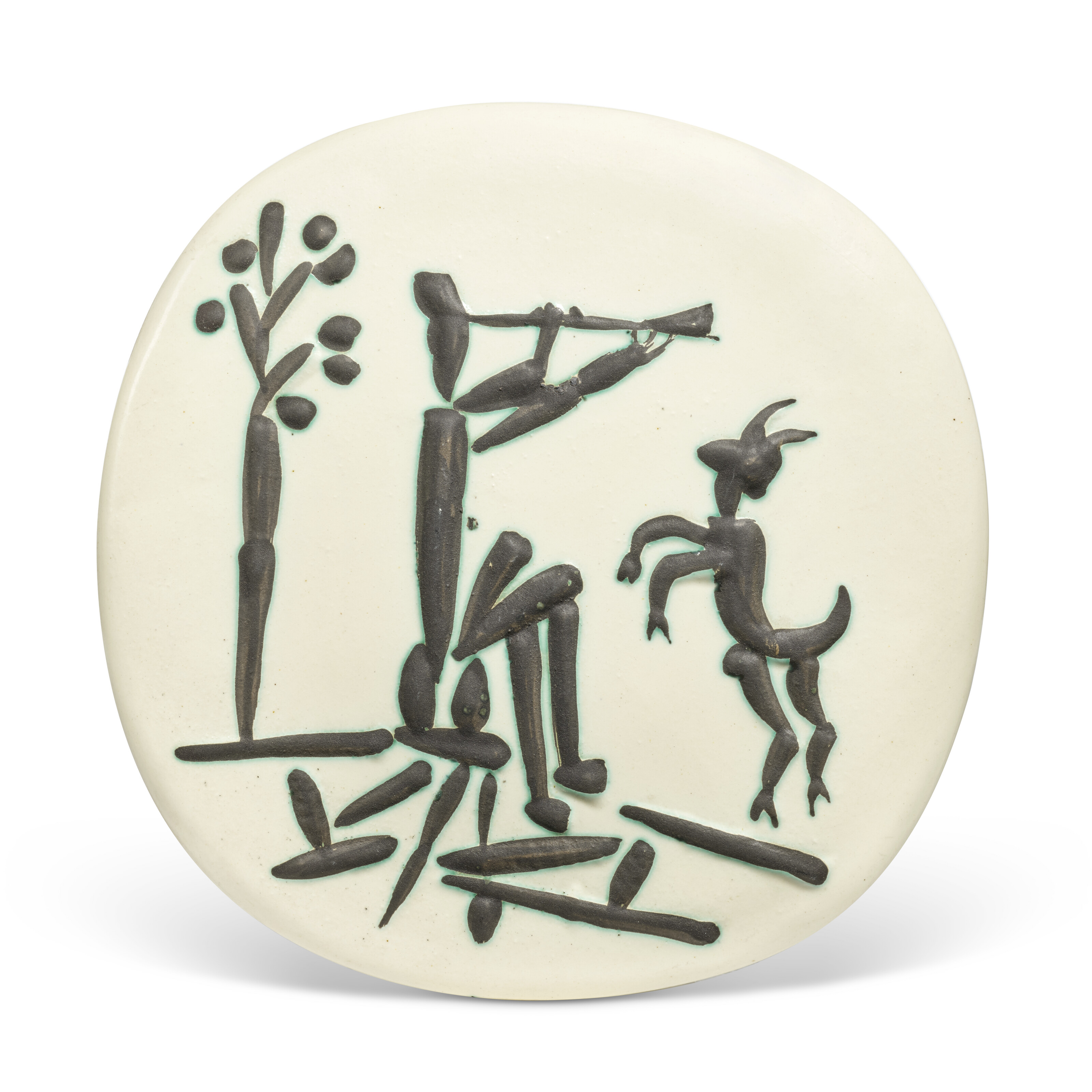 PABLO PICASSO (1881-1973), Joueur de flûte et chèvre (A.R. 382 ...