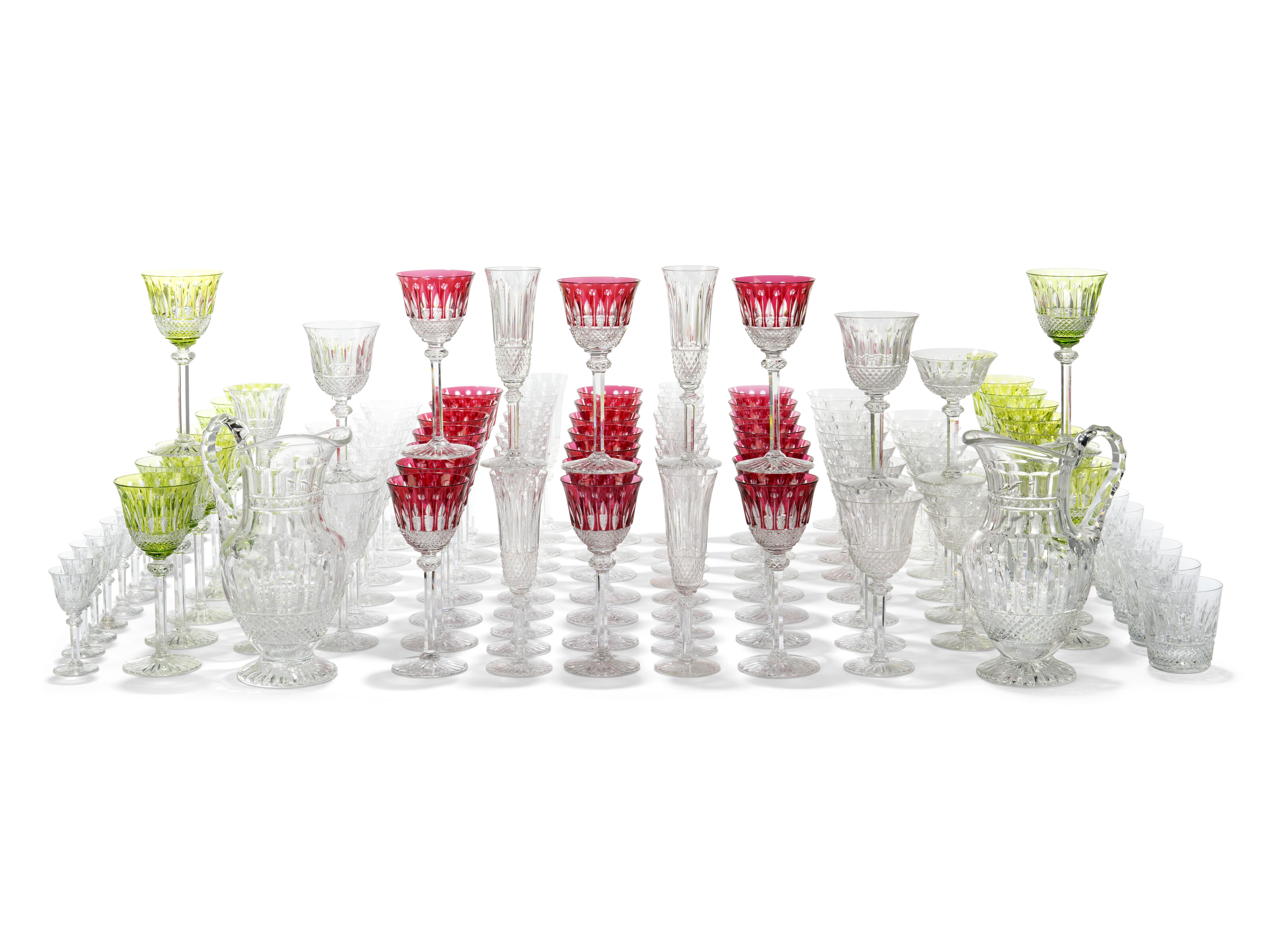 A ST. LOUIS 'TOMMY' PATTERN CUT-GLASS PART TABLE-SERVICE, 20TH CENTURY ...